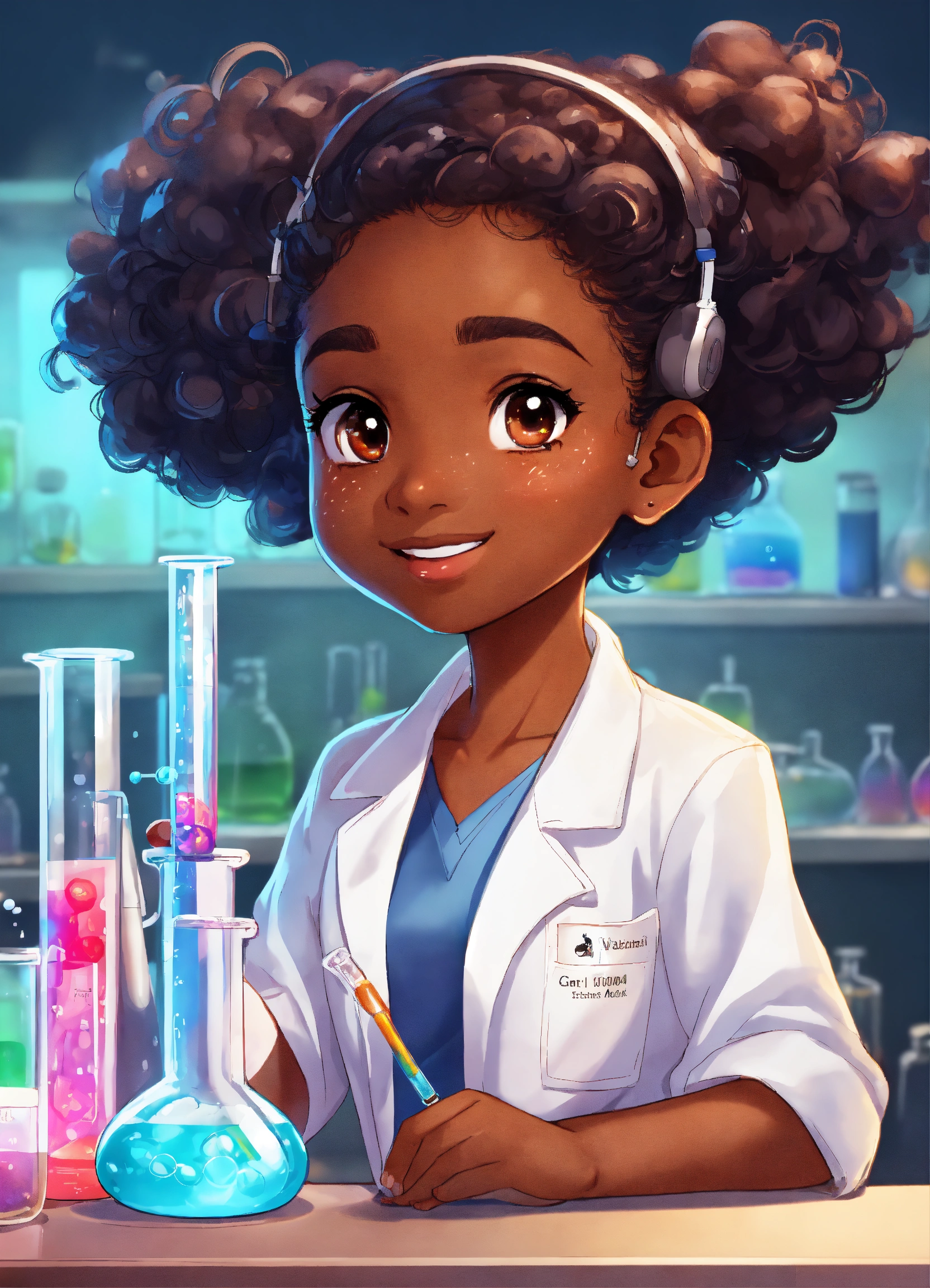 Lexica - Make me Cartoon of a very Young looking little 10 yr African ...