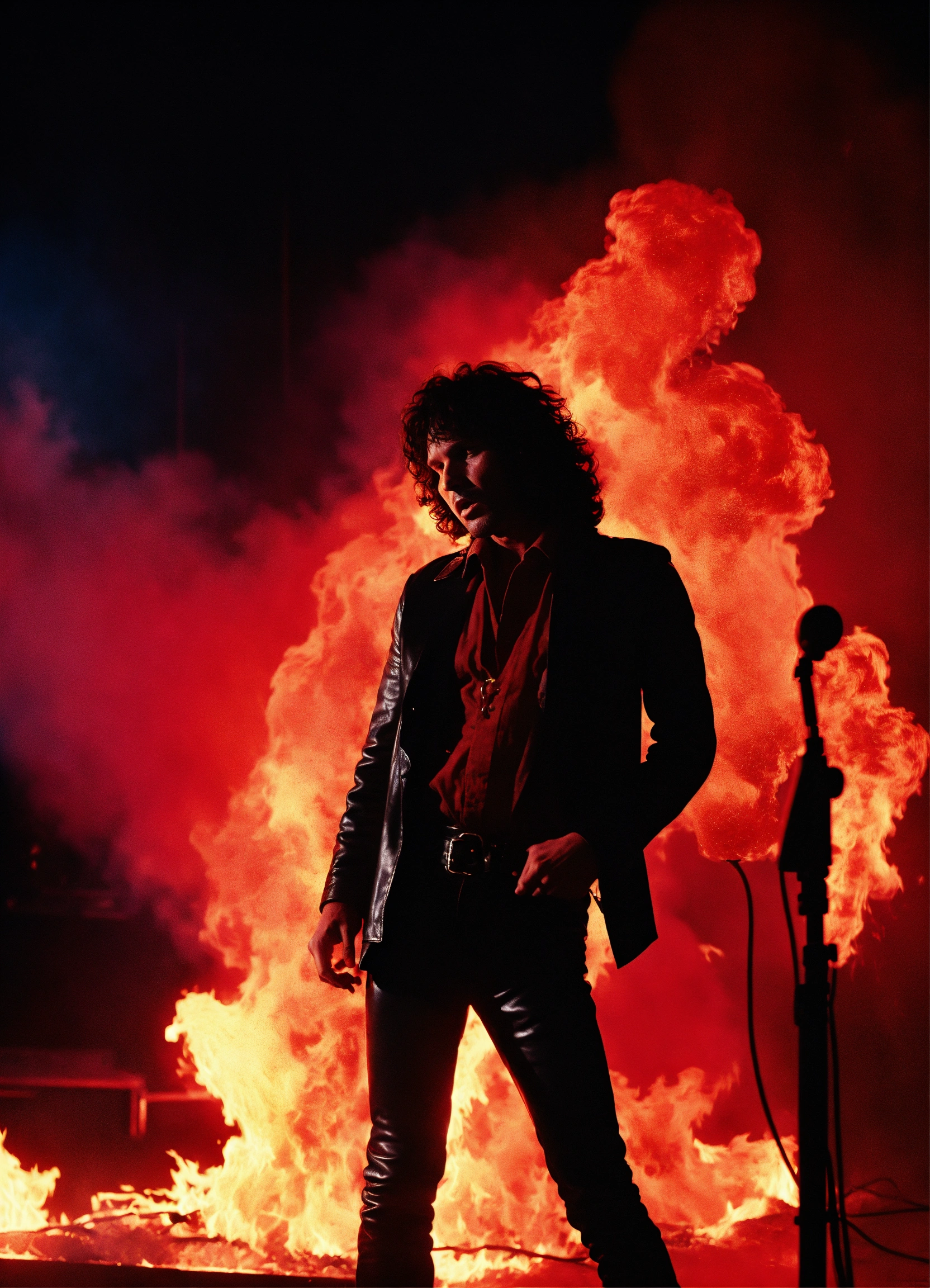 Lexica - In silhouette Jim Morrison of the Doors, his face in the ...