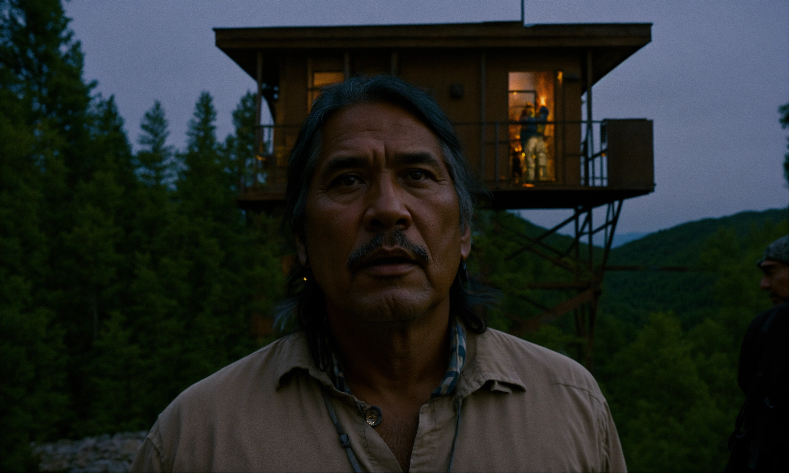 Lexica - Scared unique expressive middle-aged fire tower lookout man ...