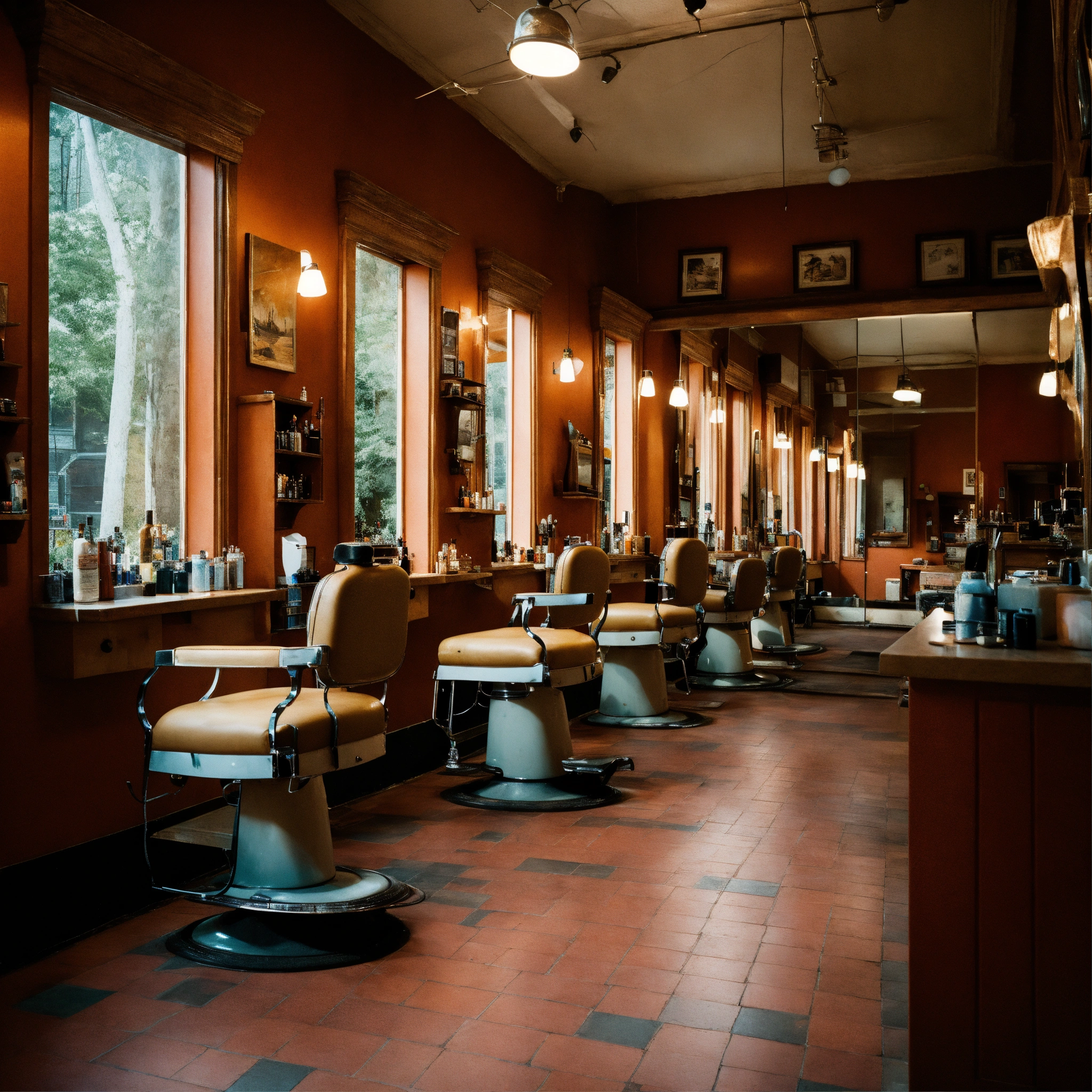 Lexica - High-resolution photograph in a landscape abstract, a barber ...