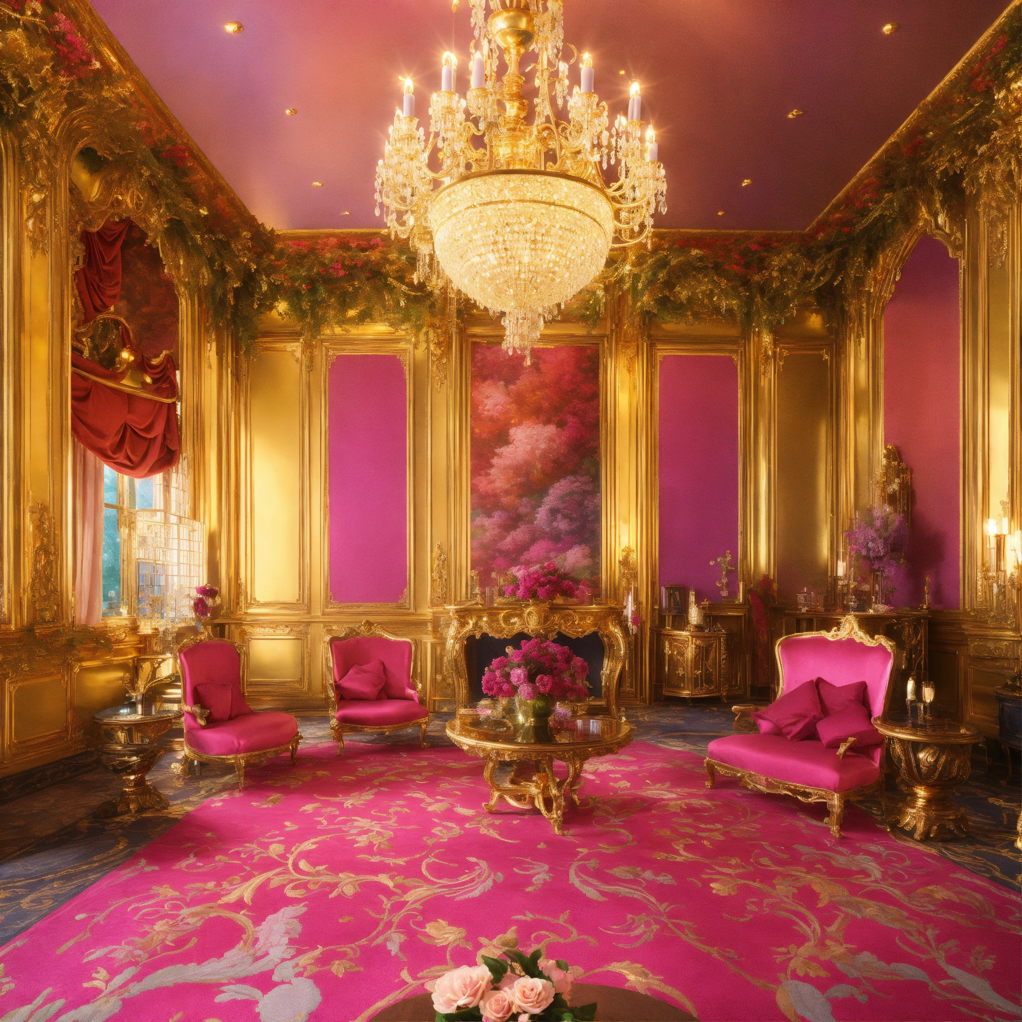 Lexica - Futuristic beautiful French mansion interior glamorous ...