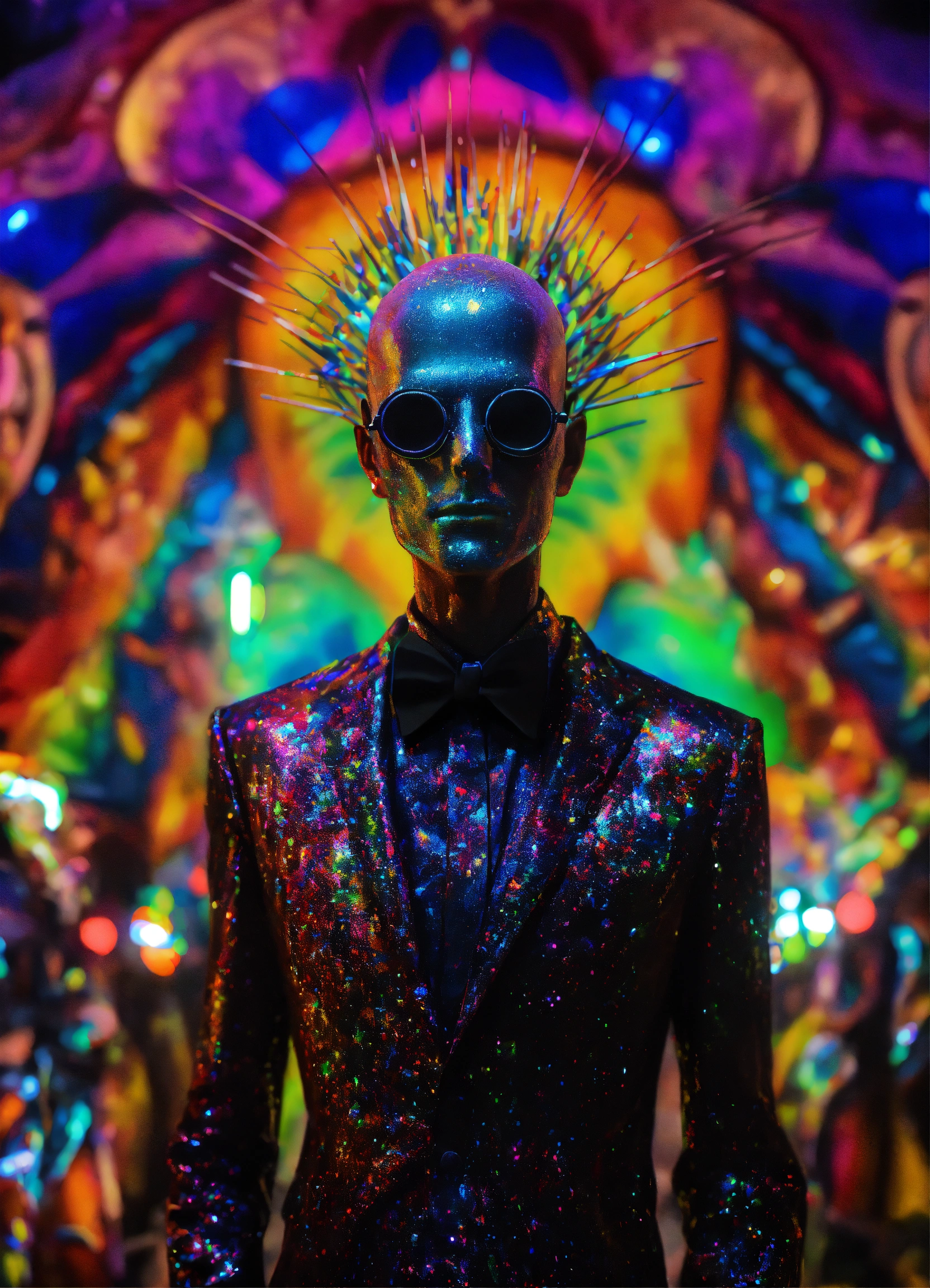 Lexica - Photorealistic 3D portrait of Ai God DMT psytrance slender man ...