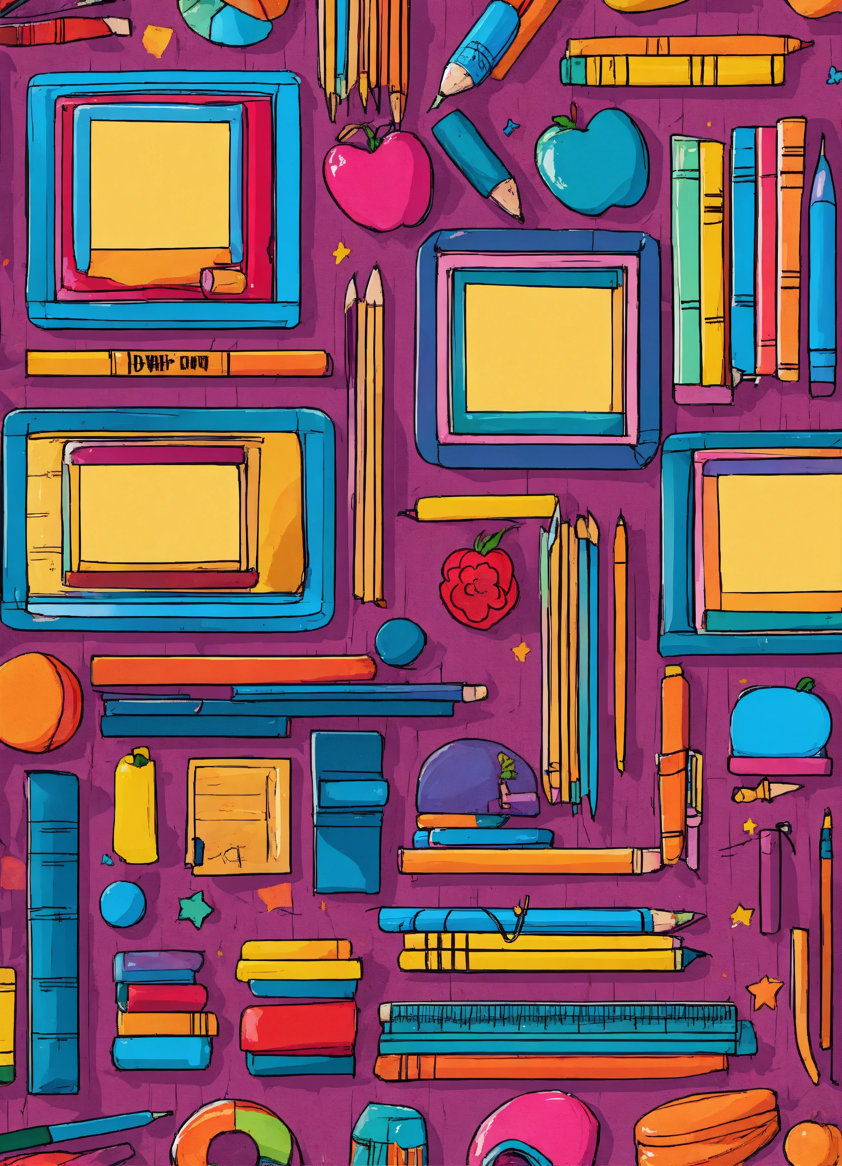 Lexica - Colorful school backgrounds