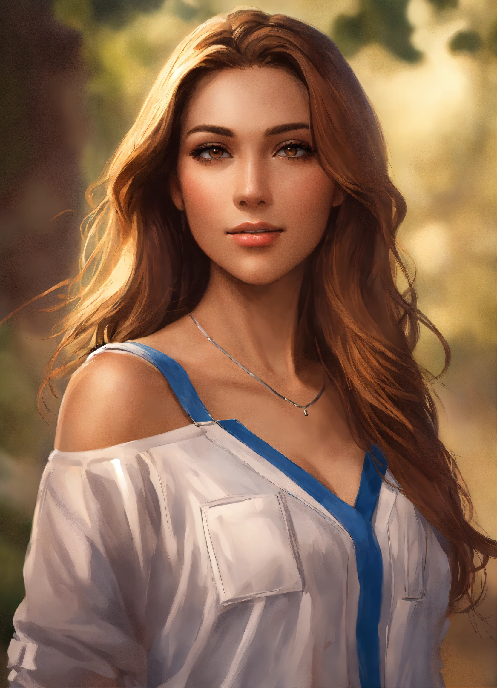 Lexica - Digital portrait of a pretty female doctor with long, light ...