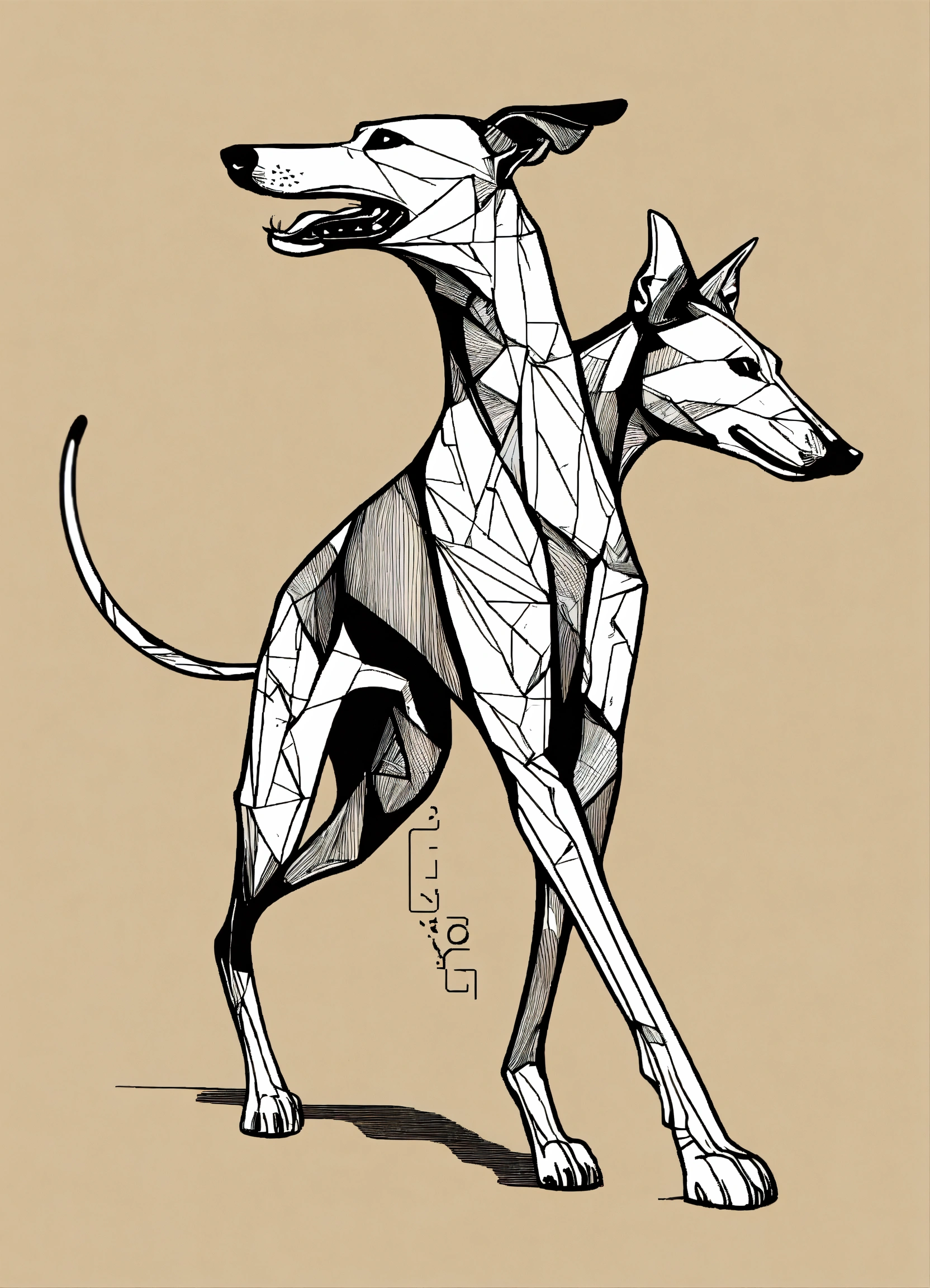 Lexica - A beautiful design of minimalist running greyhound by quibe ...