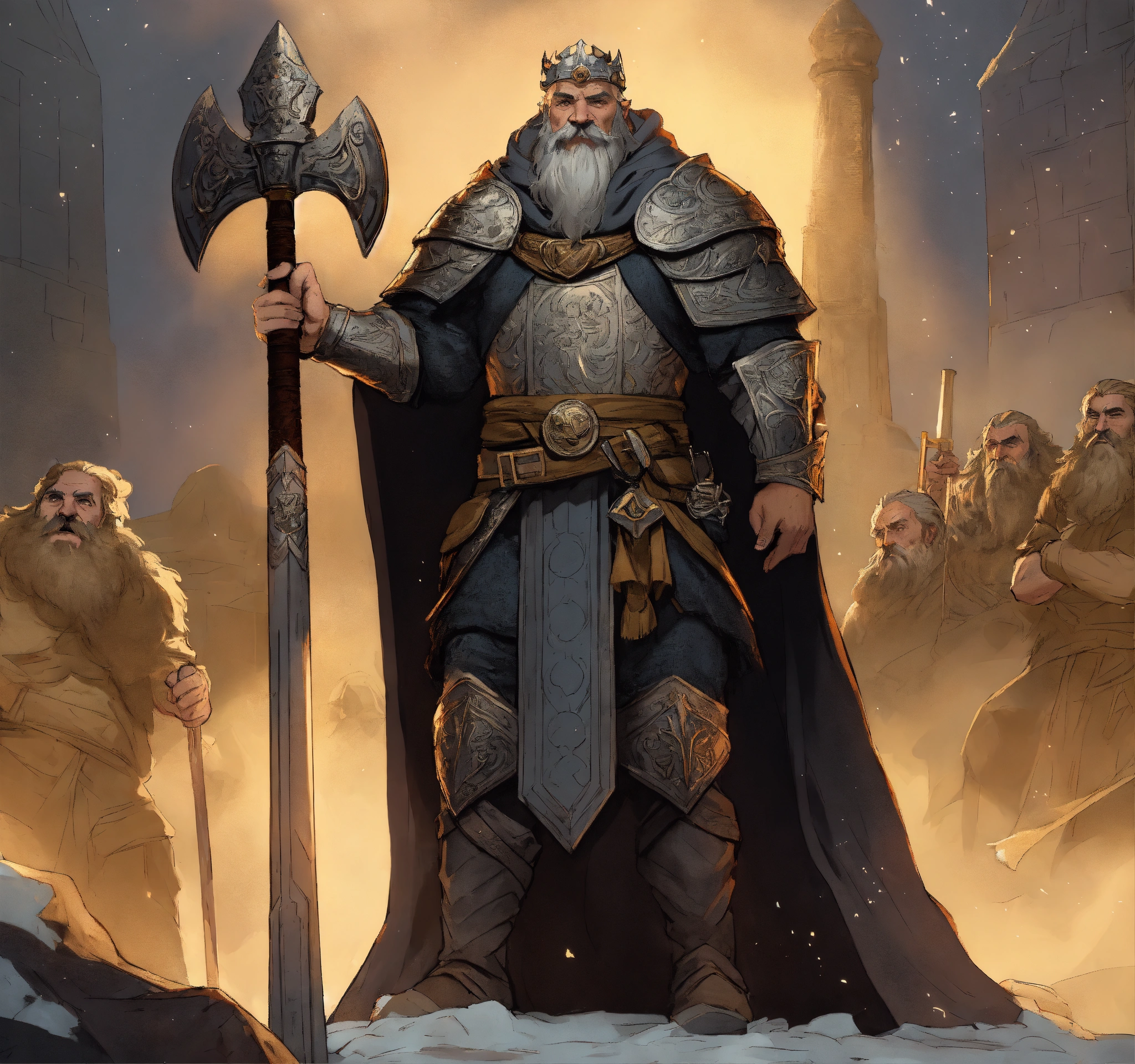 Lexica - Fantasy setting, an enigmatic old grey-skinned dwarven king ...