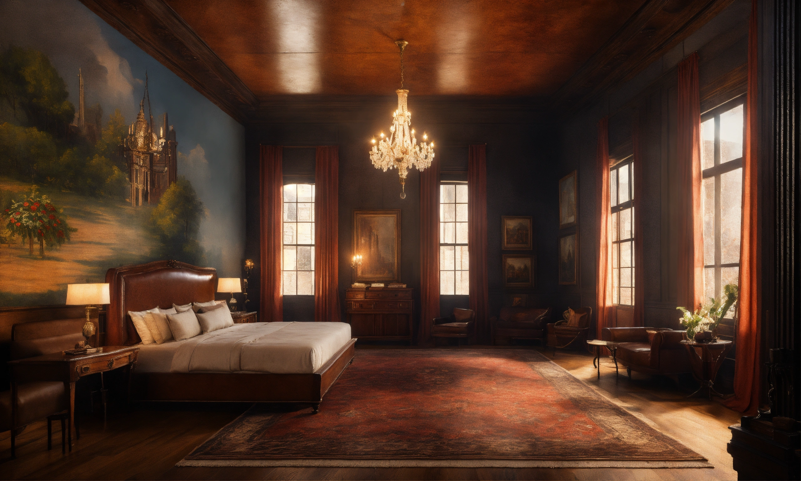 Lexica - Concept art of huge master bedroom, new Orleans, the originals ...