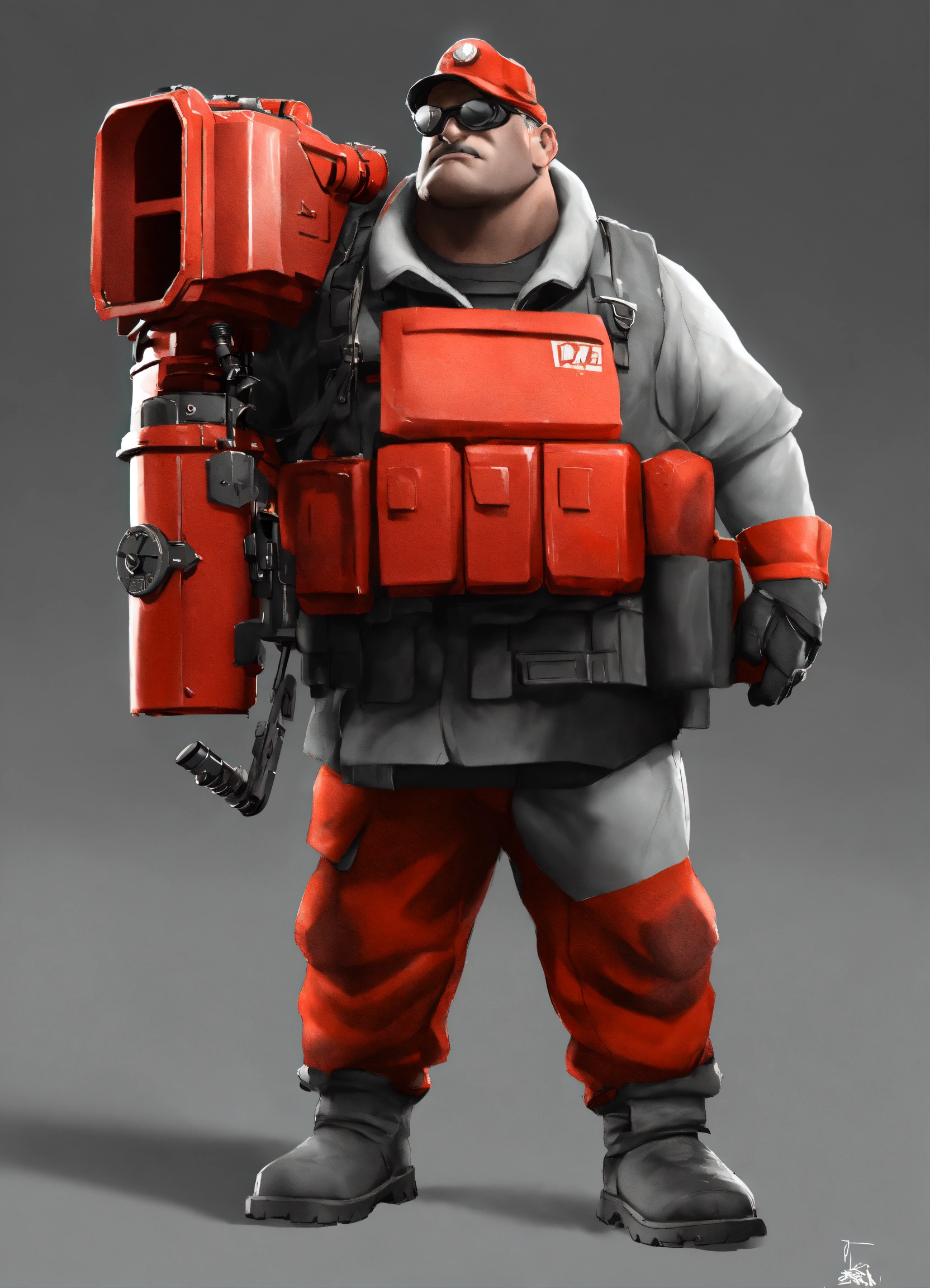 Lexica - The Red Heavy from Team Fortress 2 holding a minigun, best ...