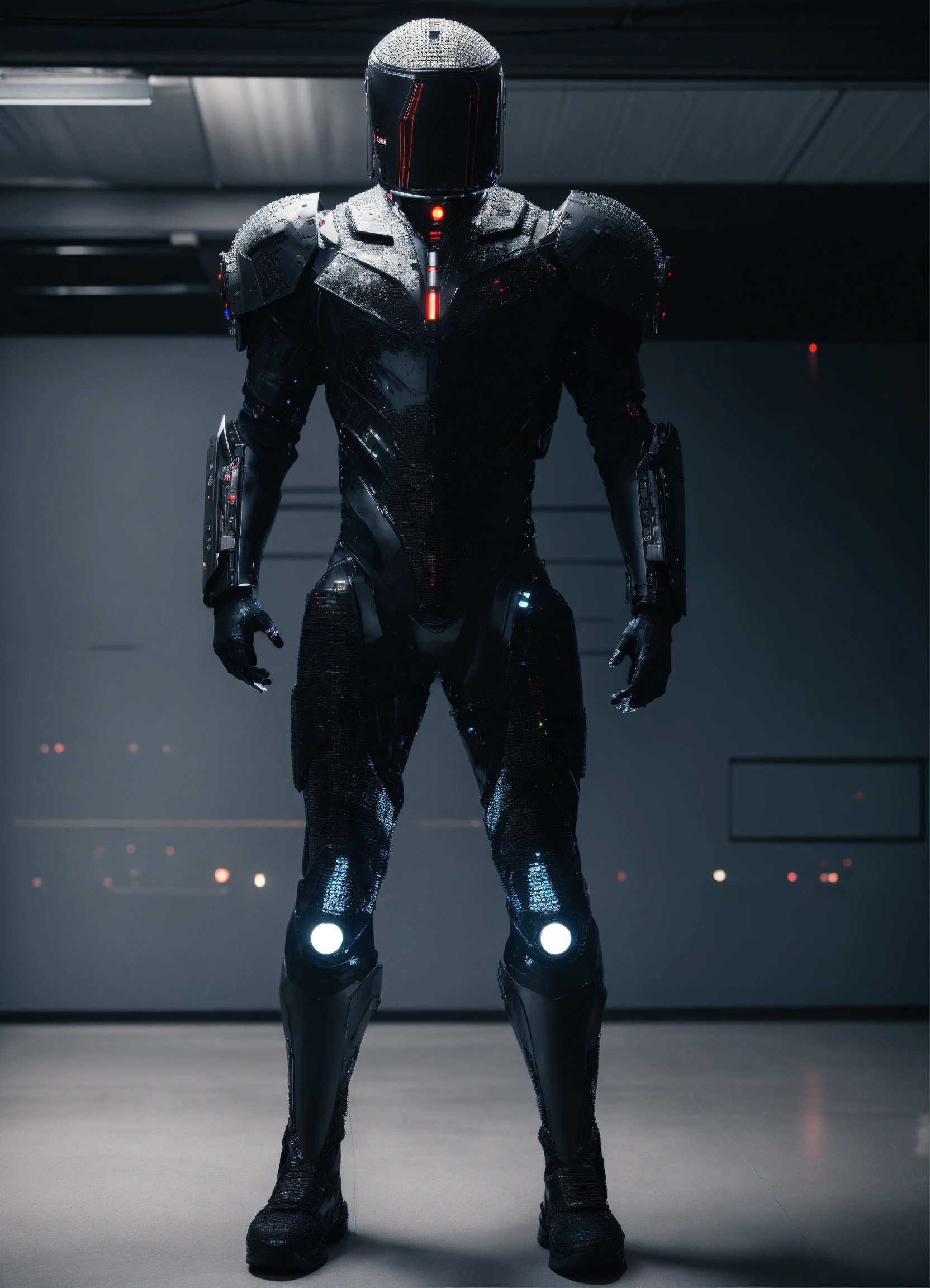 Lexica - An ultrarealistic photograph of a futuristic full body power ...