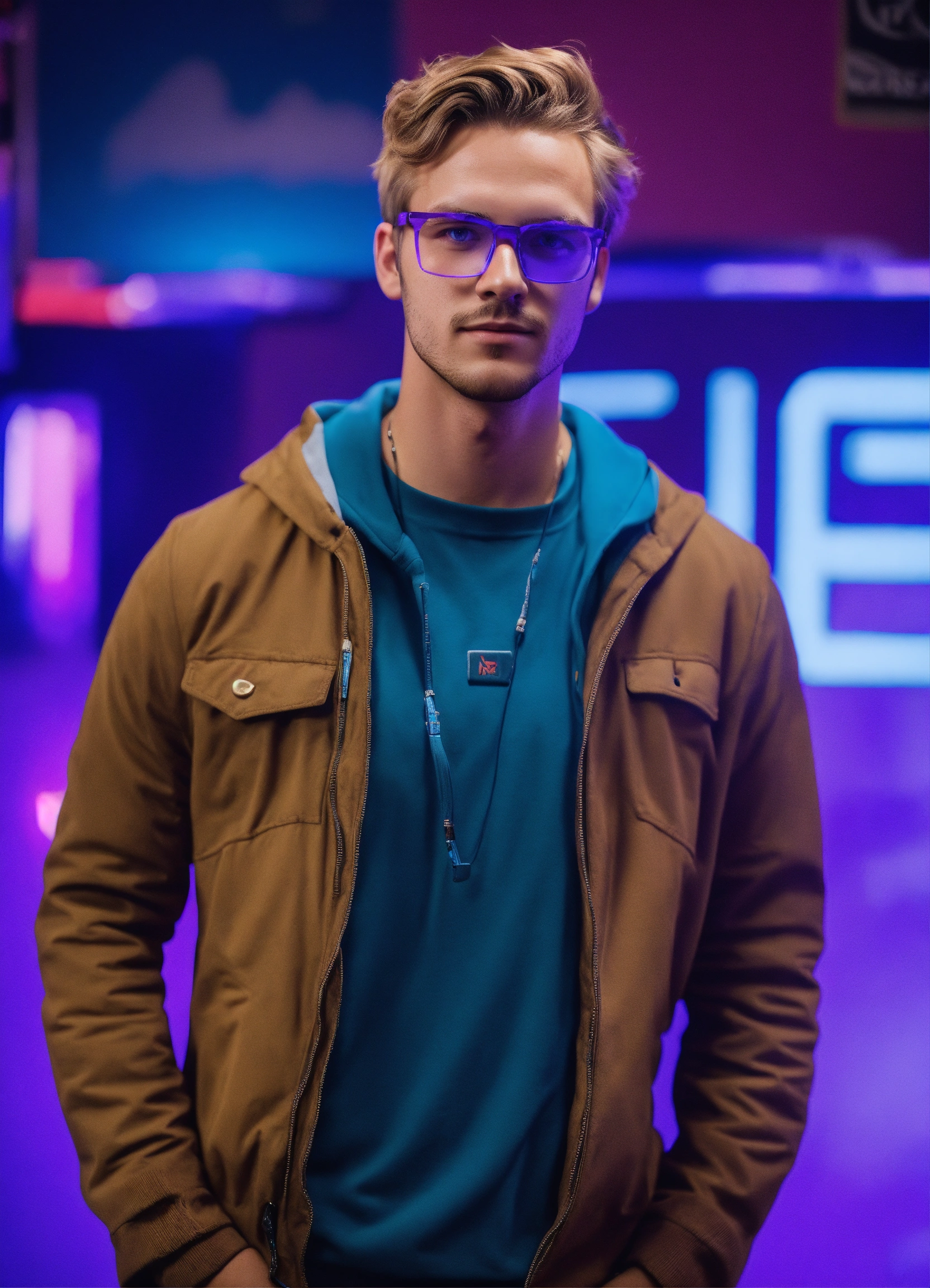 Lexica - A male gaming streamer with dark blonde hair with short wavy ...