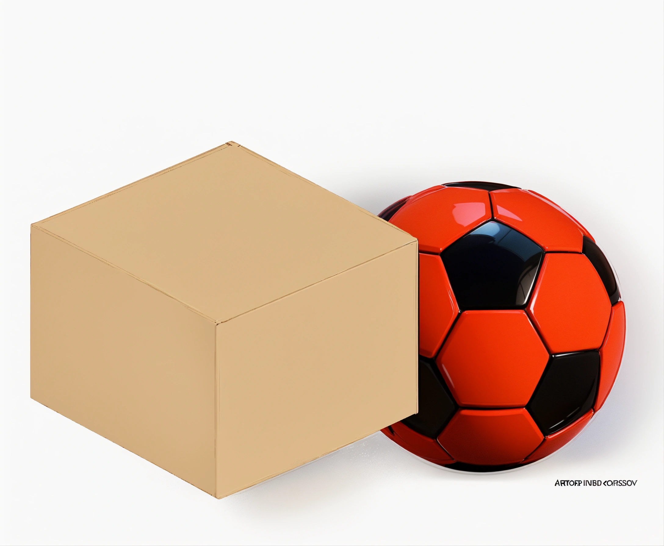 Lexica - A ball under the box big box , full body image of a cute ...