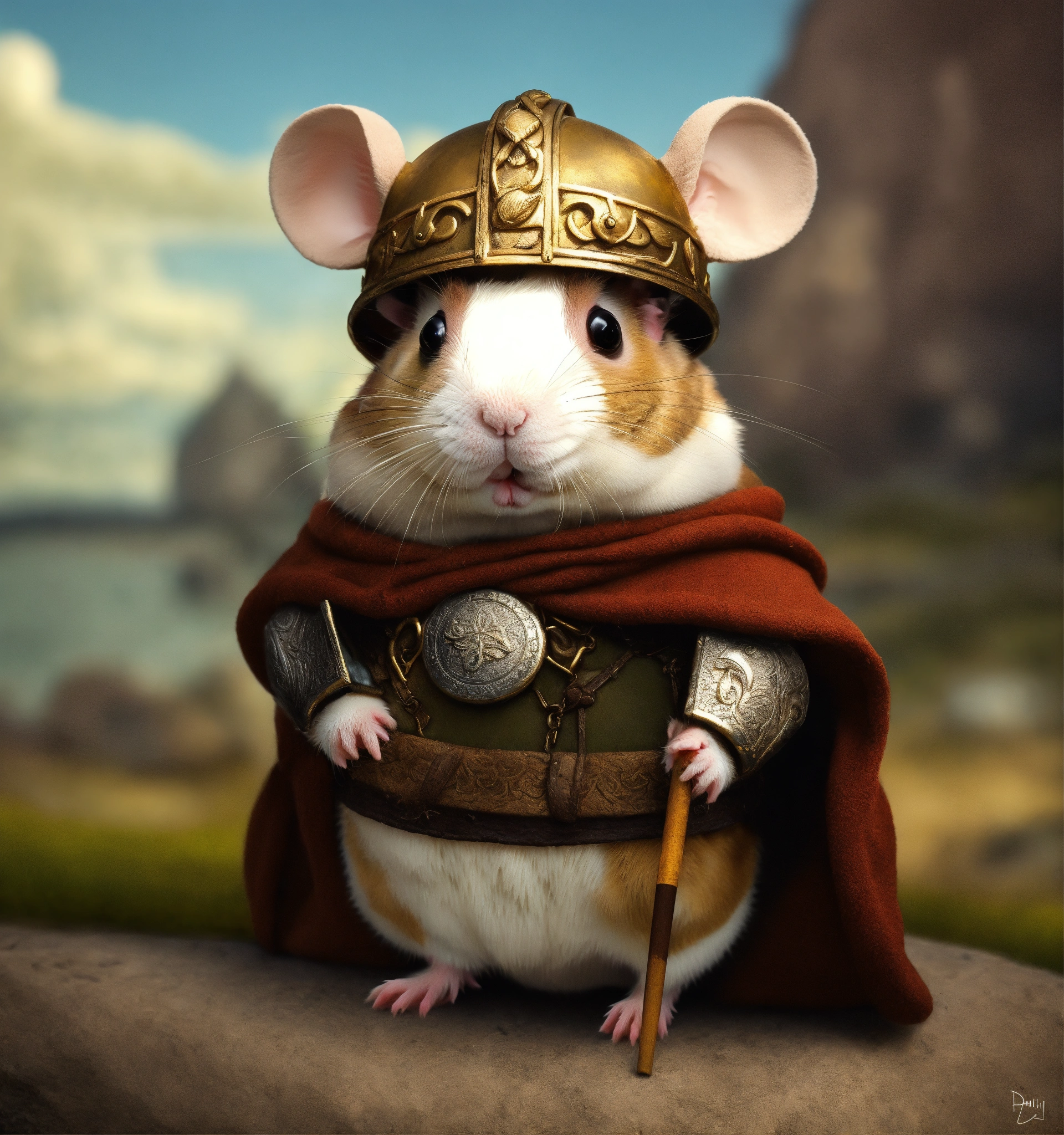 Lexica - Viking hamster dali style