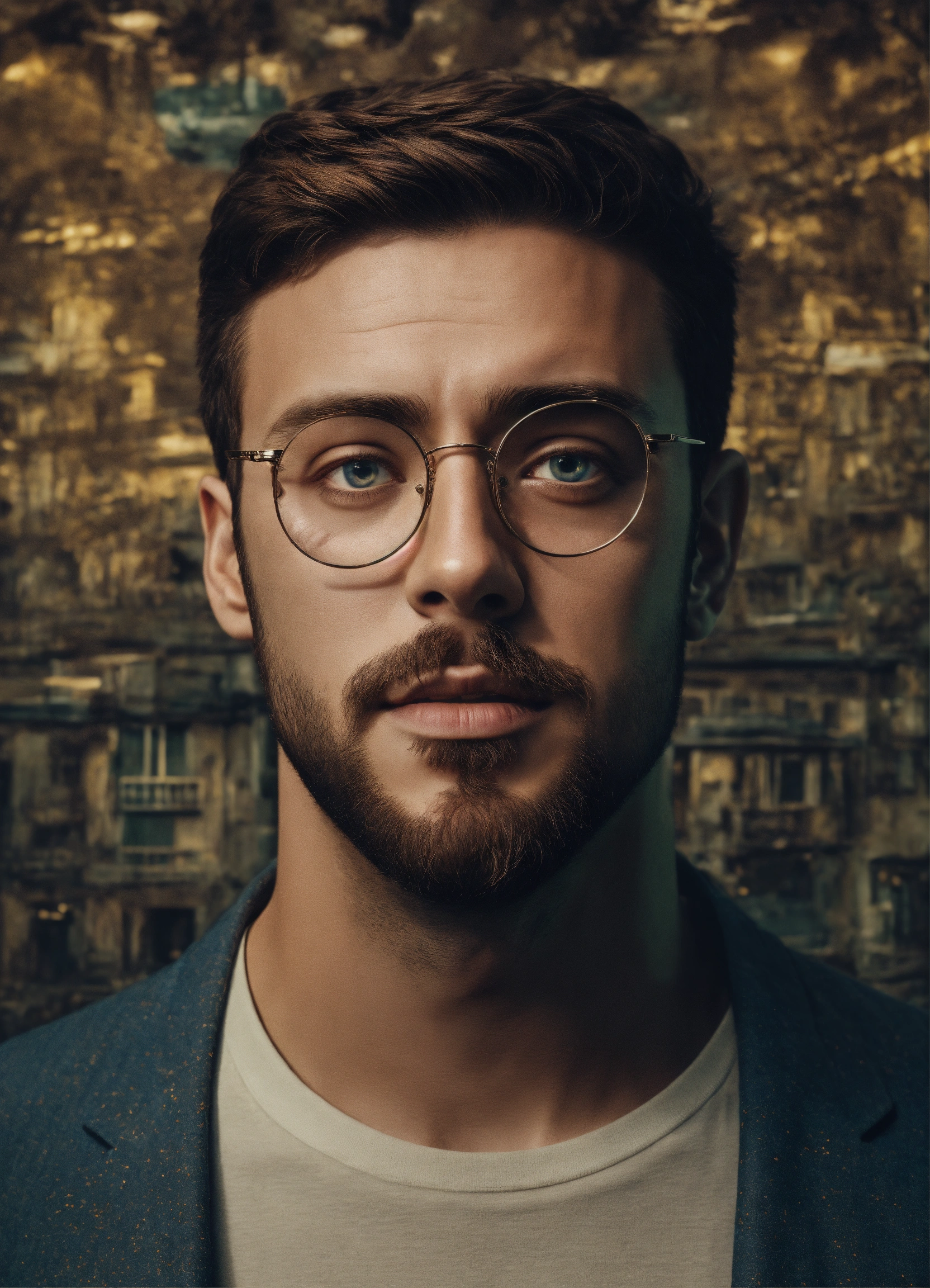 Lexica - Create image of man with 4 eyes