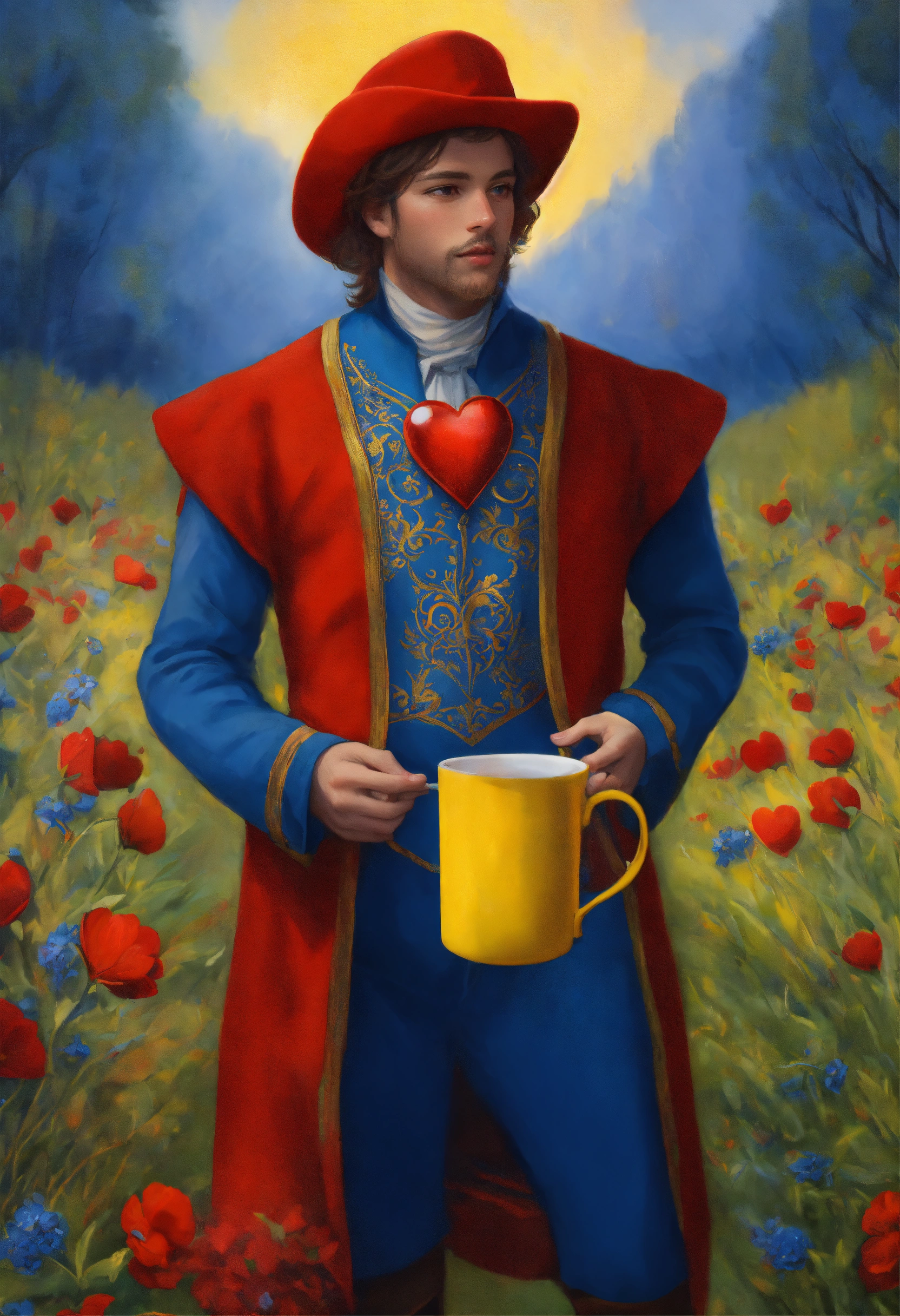 Lexica - Illustrated, realistic, Healing, jack of hearts,donned in red ...