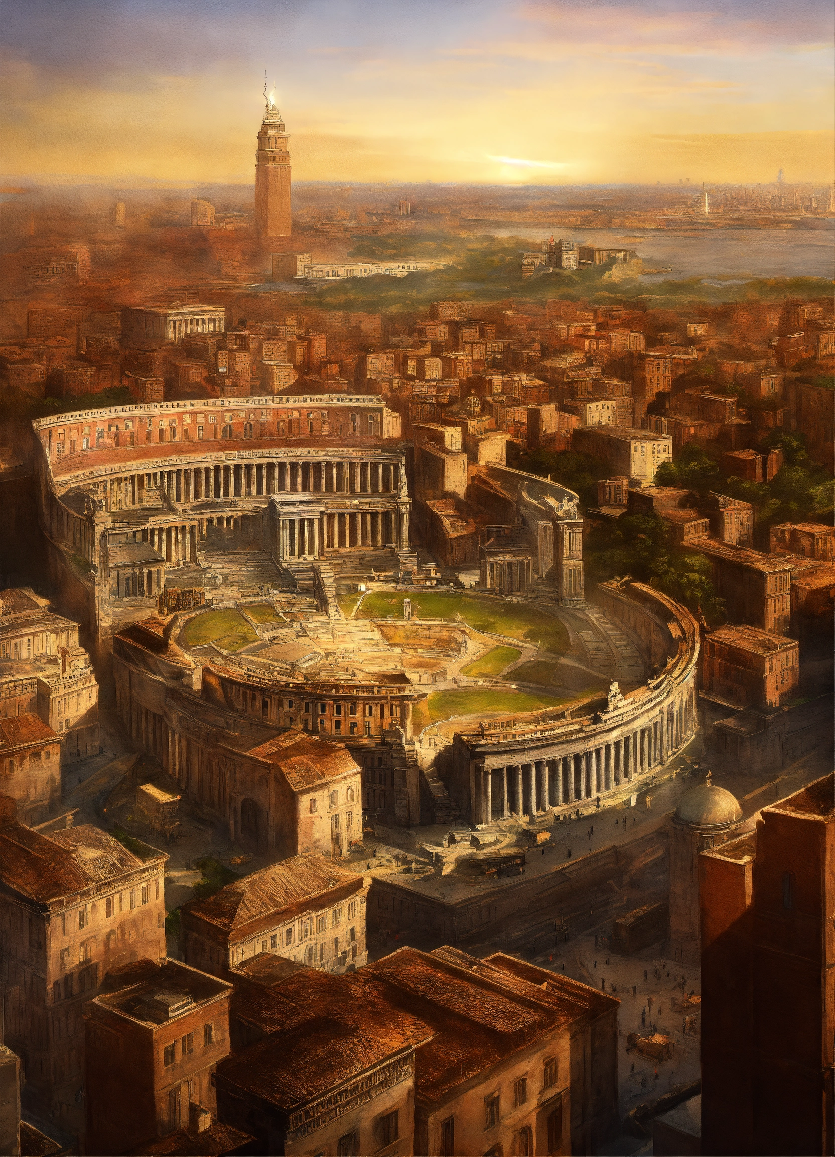 Lexica - New York City as Ancient Rome modern technologically advanced ...