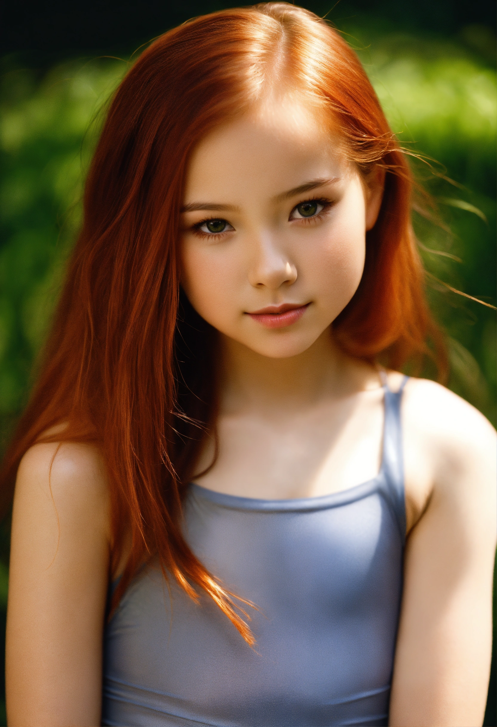 Lexica - Very pretty, red head tween girl, very young looking, center ...