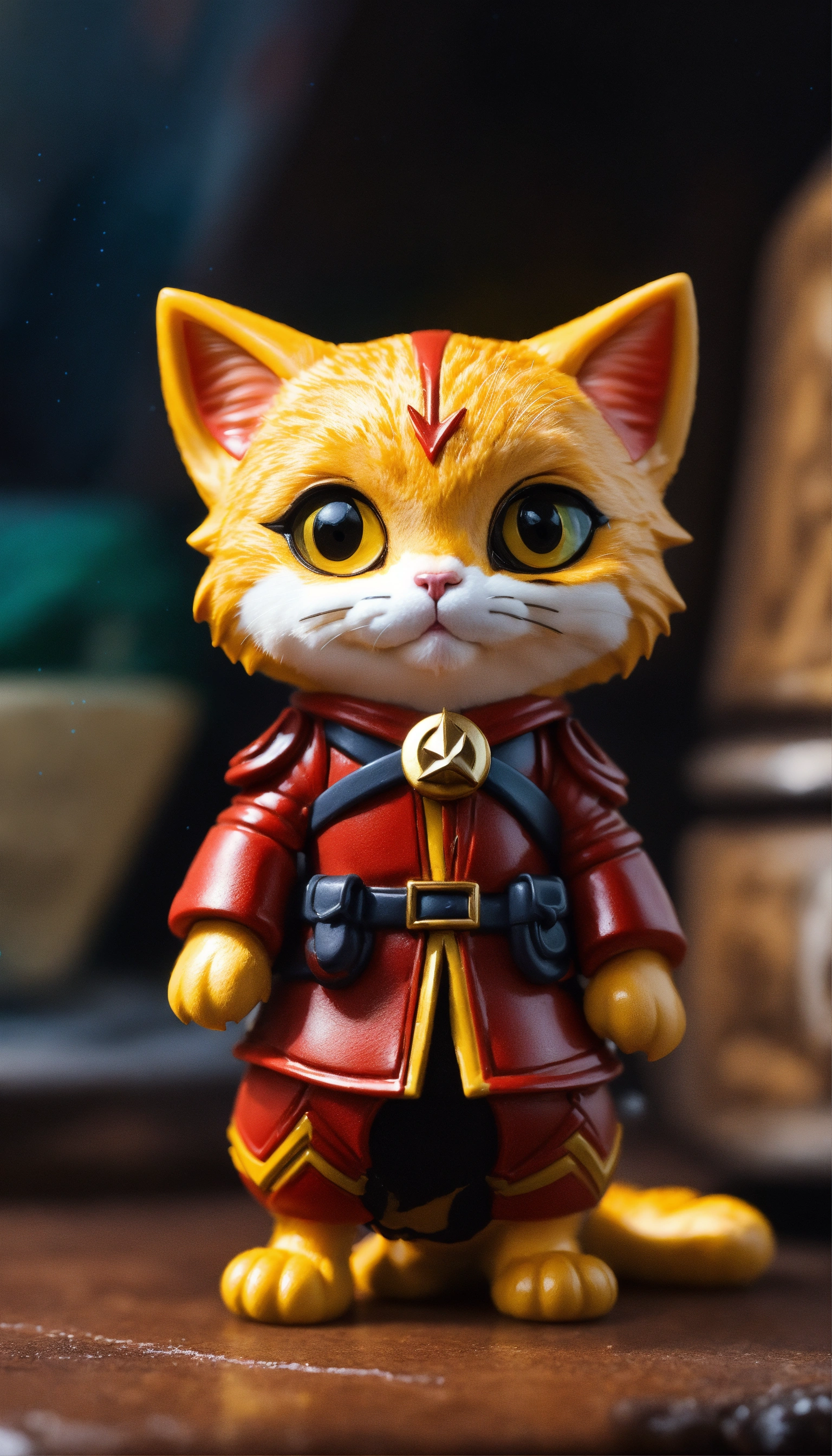 Lexica - The flash themed Cute cat, cat adventurer figure, product shot ...