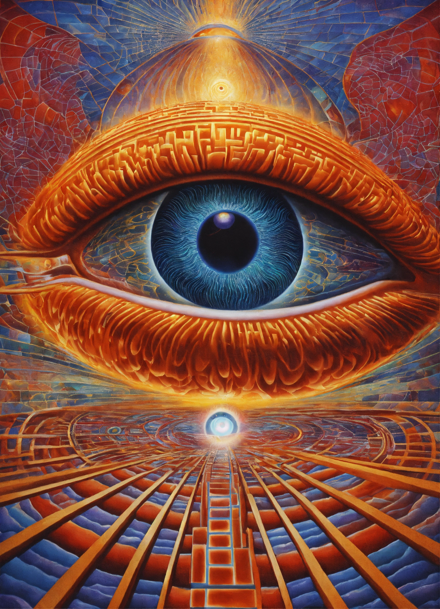 Lexica - Universe in form of an eye coming out of head of human ...
