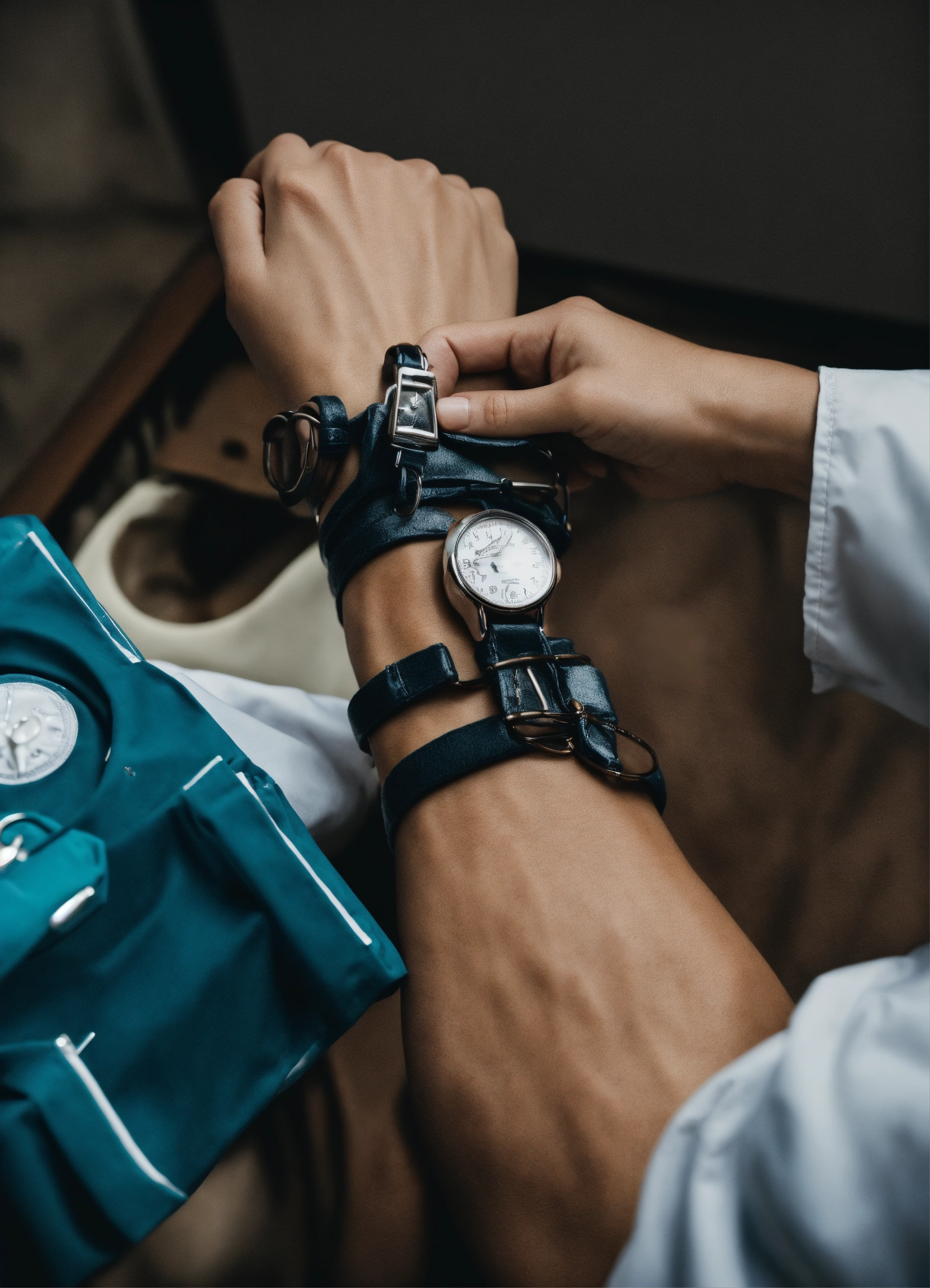 Lexica - A lifeless person hold doctor wrist