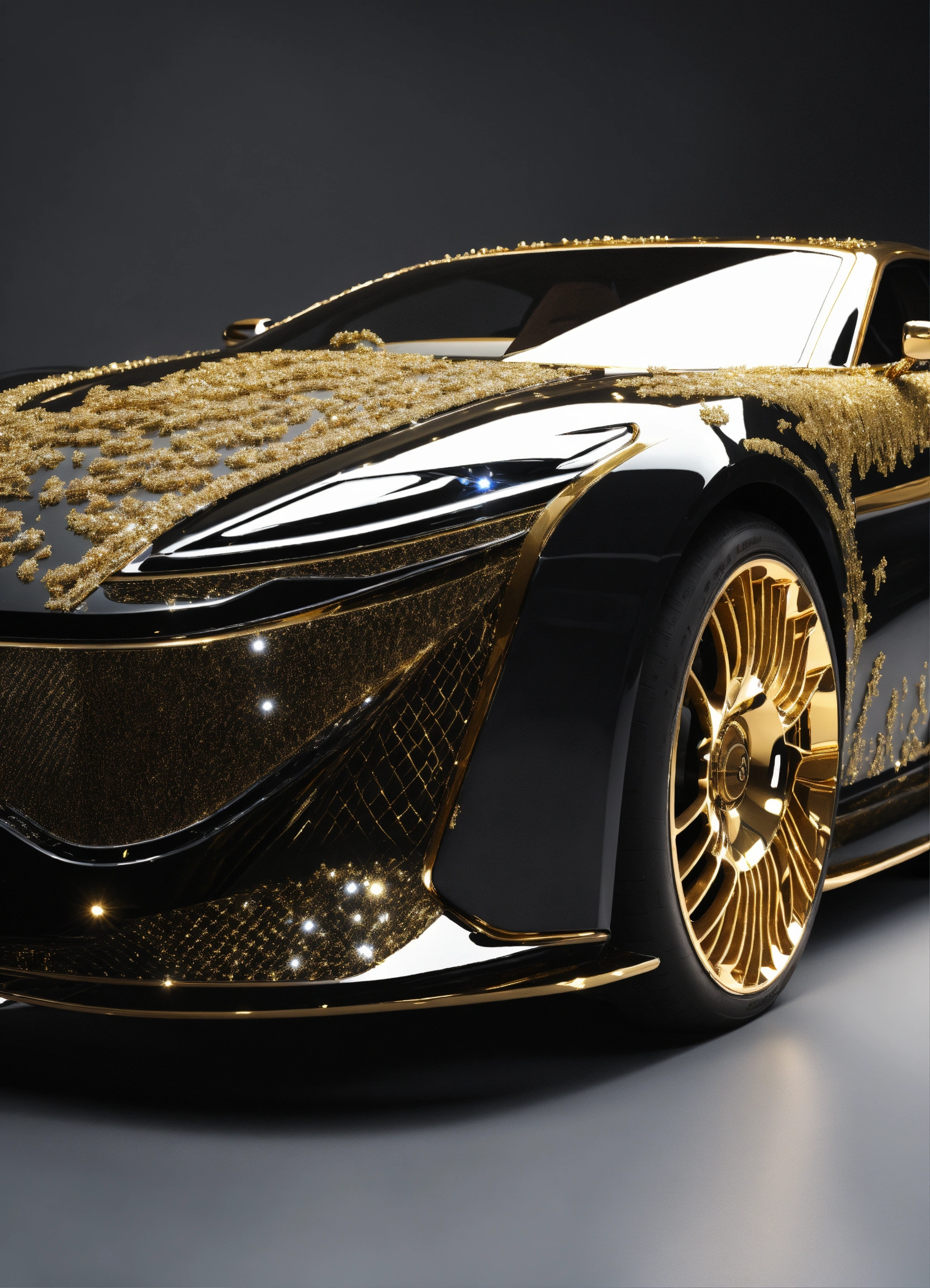 Lexica - Unknown exotic car, design with diamond, luxury design black ...