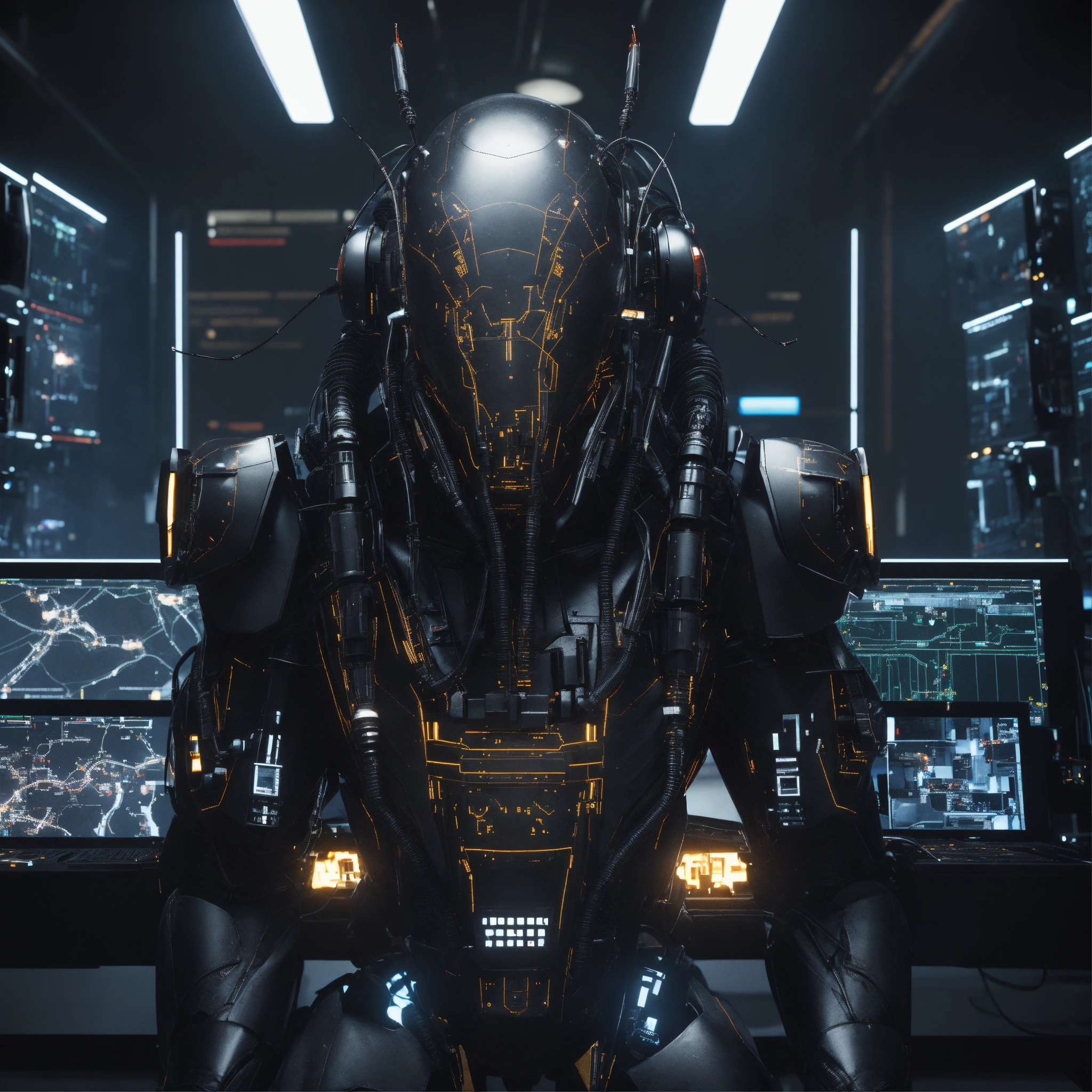 Lexica - Group of 3 black cockroach faced humanoids with detailed ...