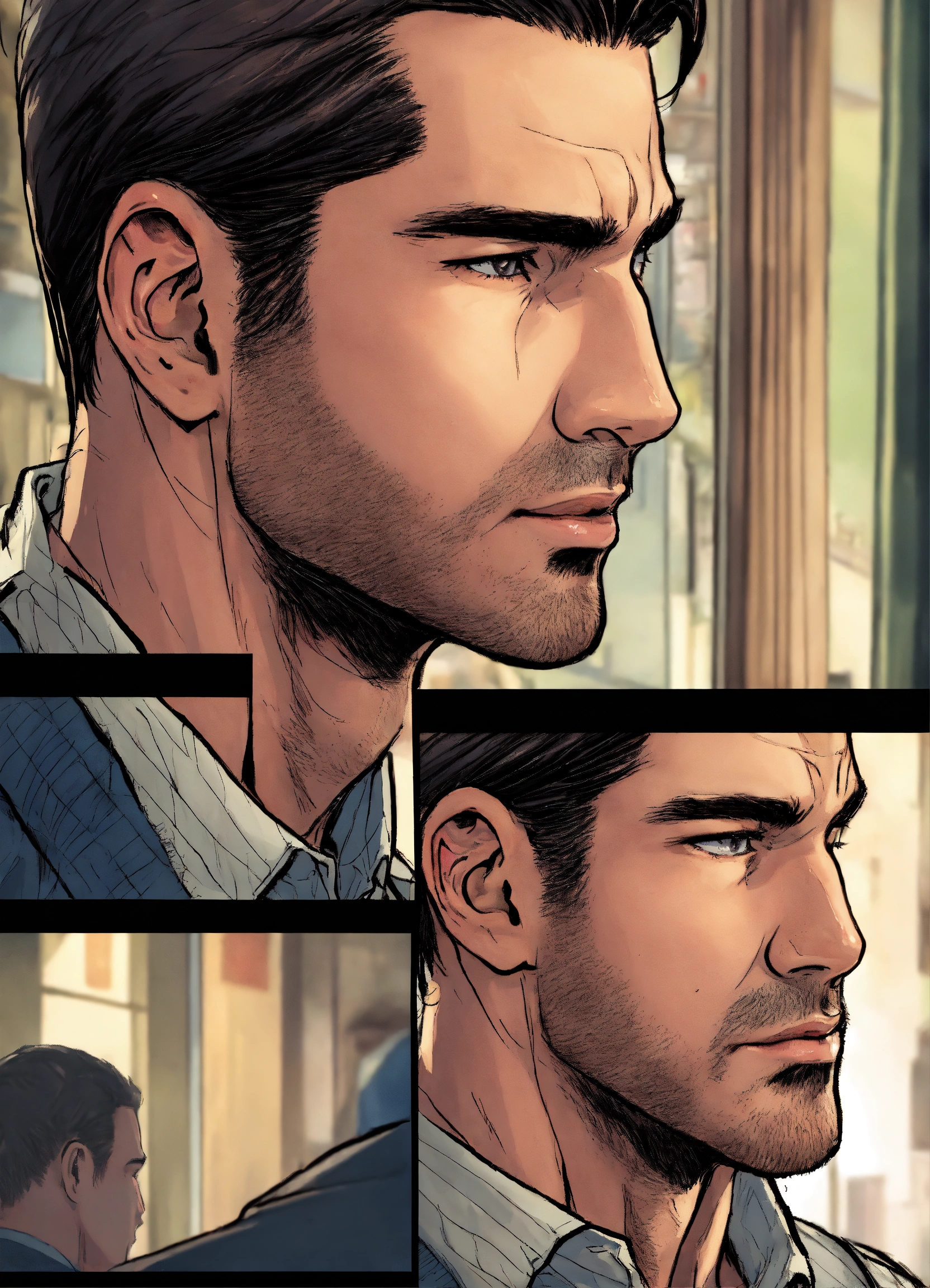 Lexica - A detailed male ear,comics