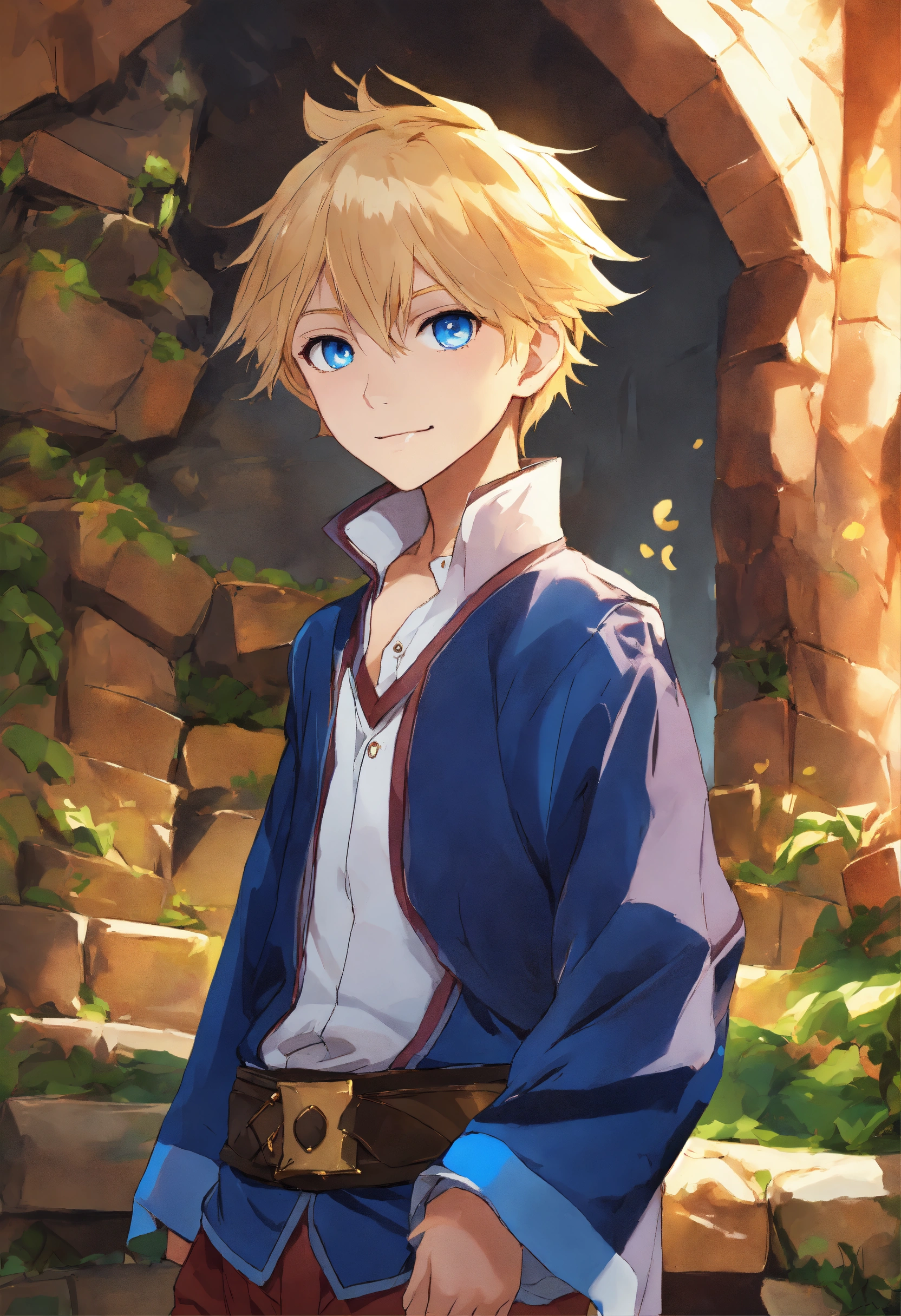 Lexica - Anime, character art, young blonde boy, fantasy, high fantasy ...