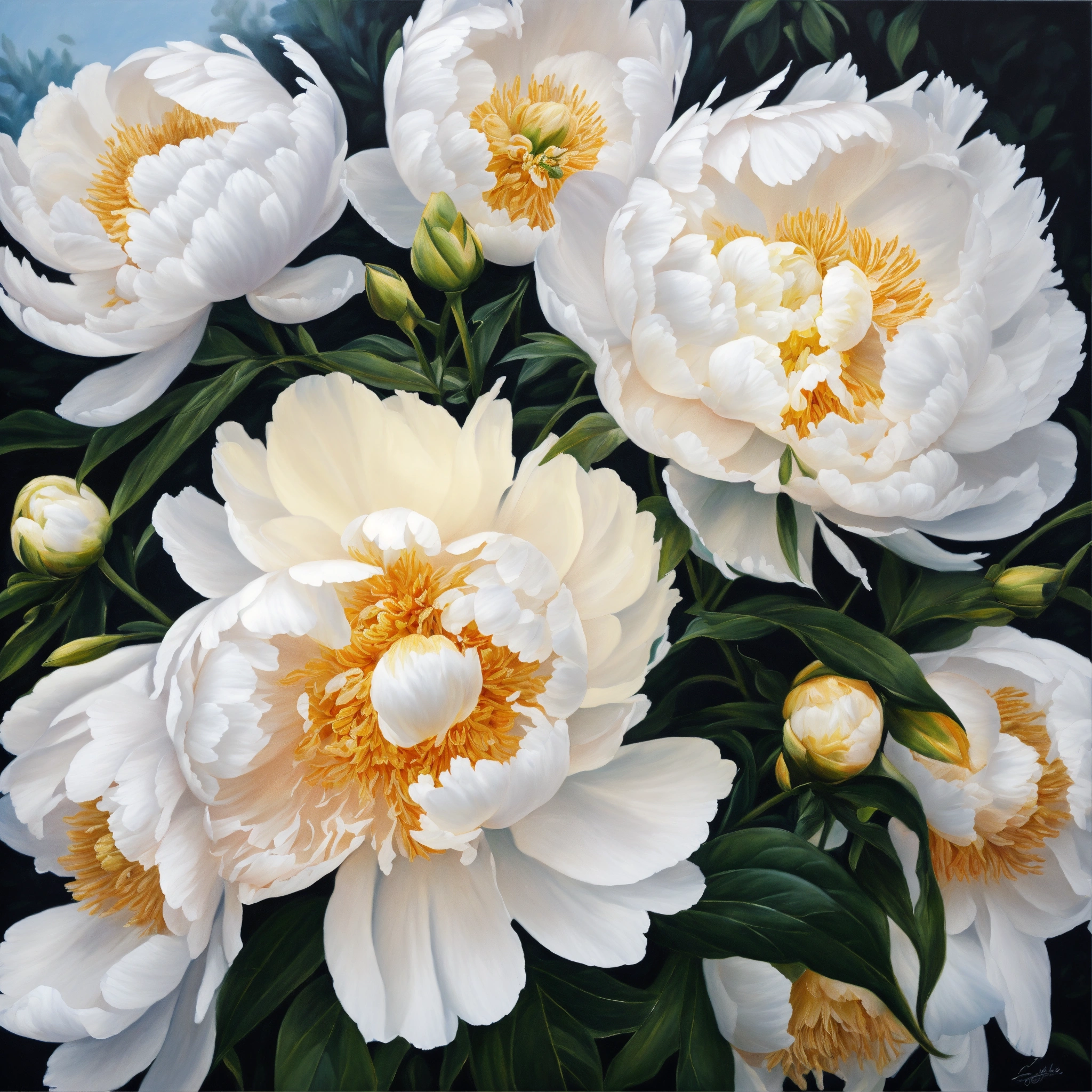 Lexica - Ultra realistic super detailed painting of several large white ...
