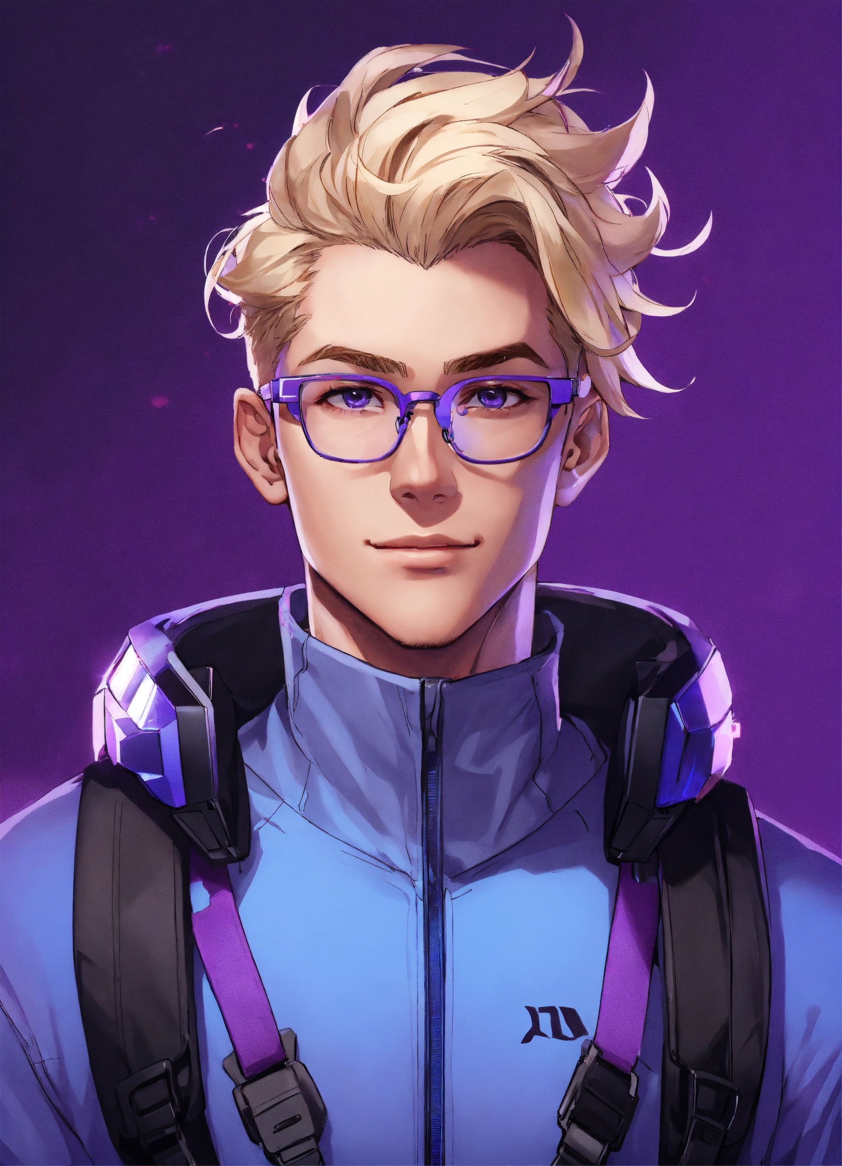 Lexica - A male gaming streamer, blonde hair, clean shaved, short wavy ...