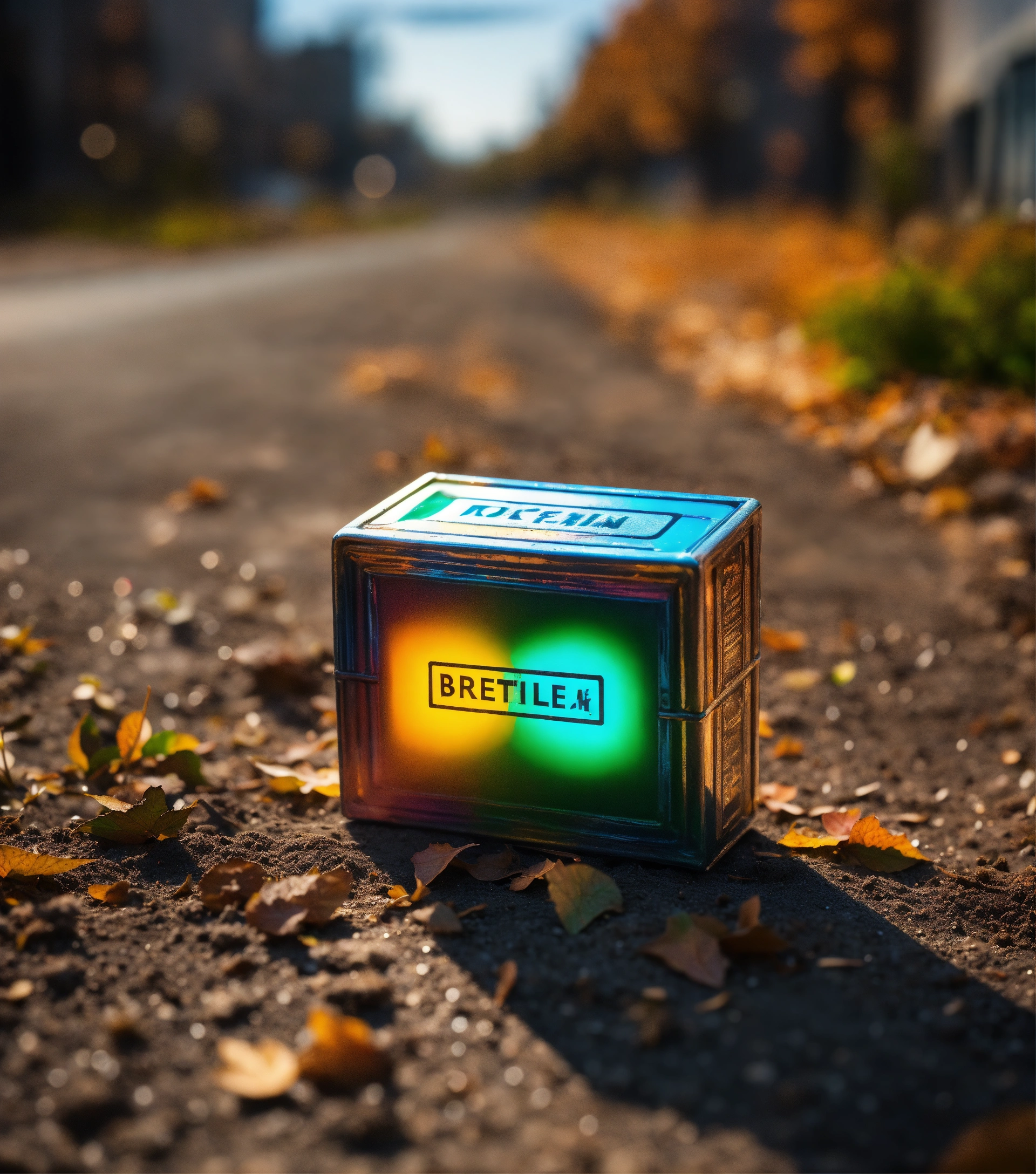 Lexica - Medium close-up, realistic, A matchbox full of dirt with a ...