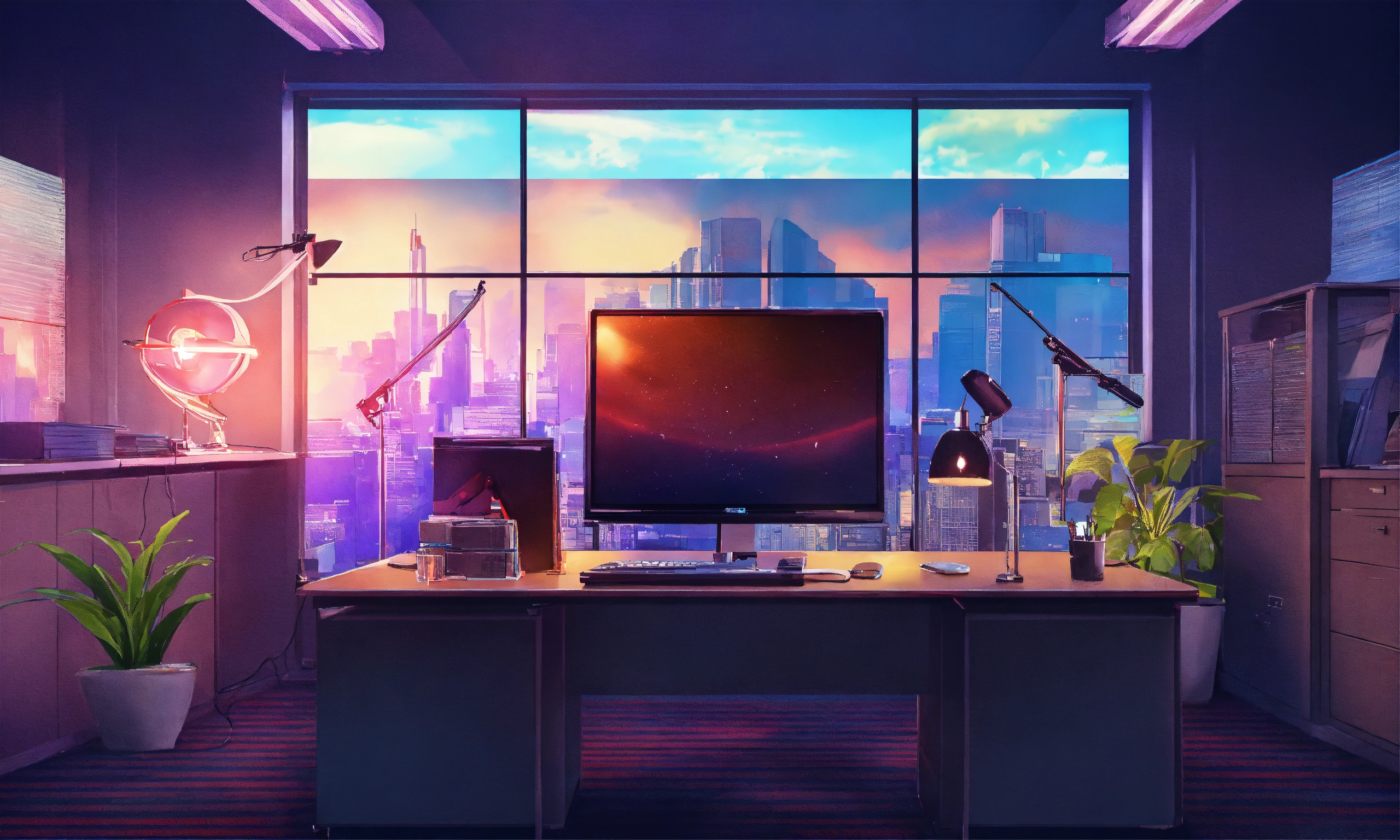 Lexica - Streamer office background