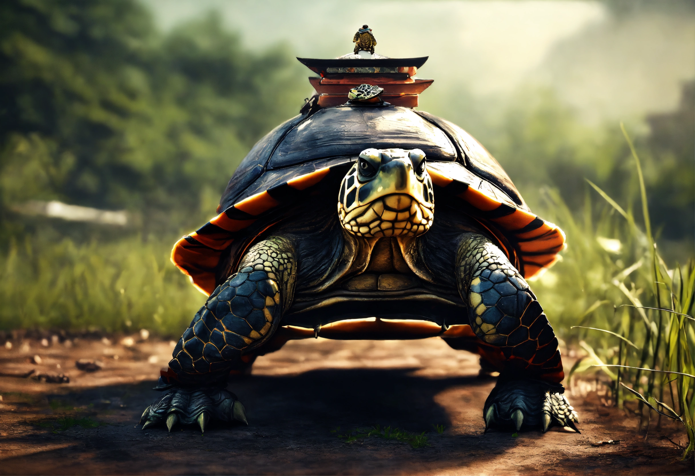 Lexica - Turtle Samurai. Battlefield. Hyper realistic.