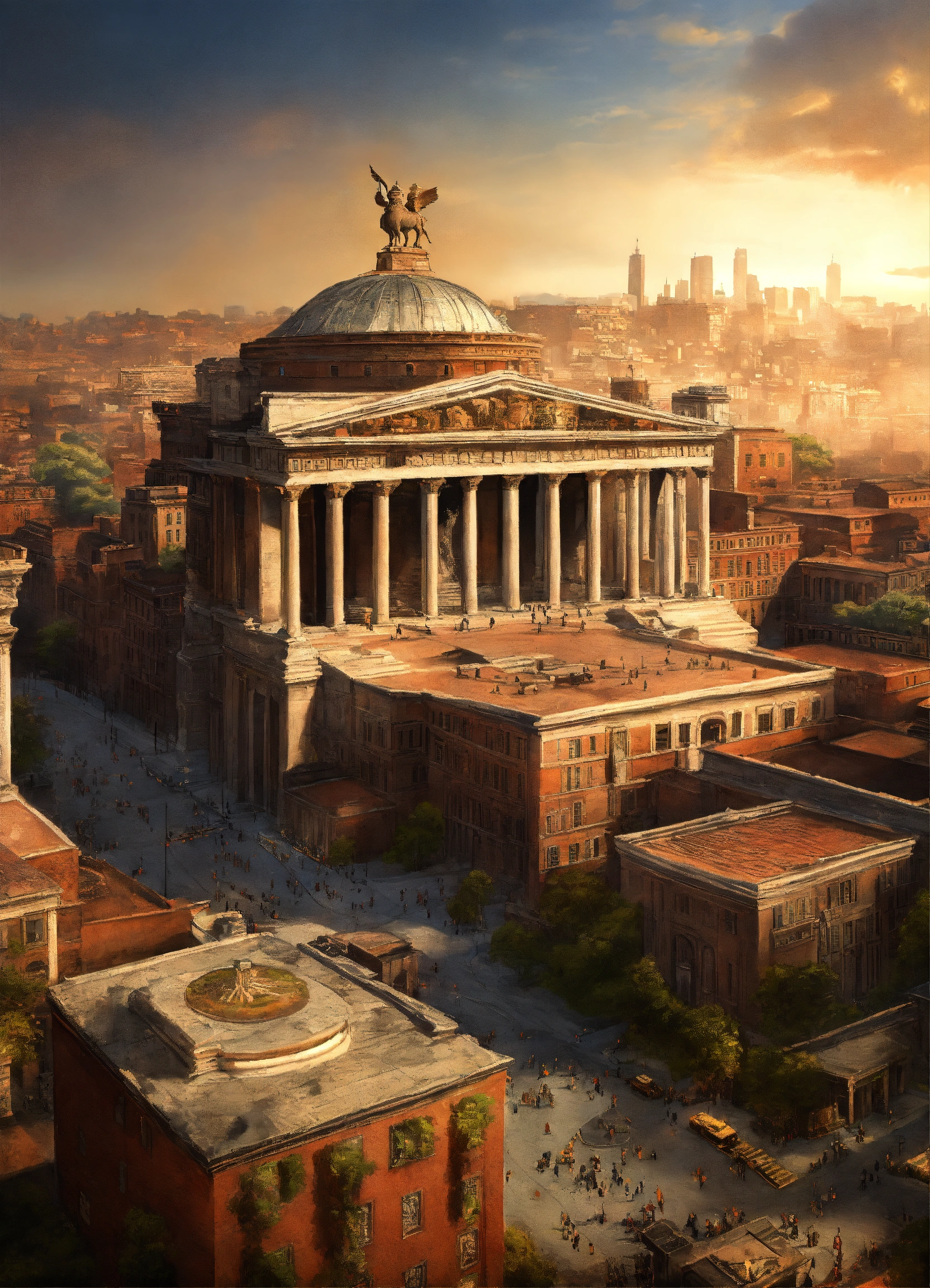 Lexica - New York City as Ancient Rome modern technologically advanced ...