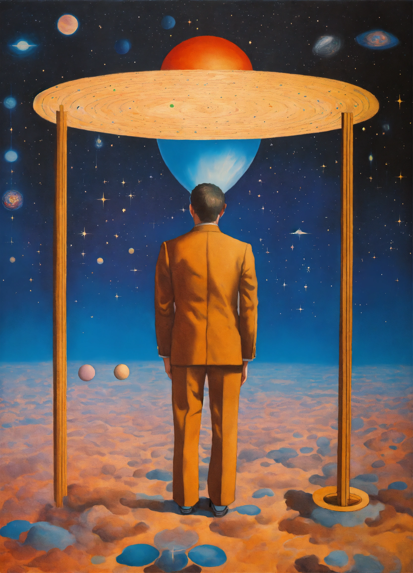 Lexica - Outline of small human body gazing into the 4 corners of the ...