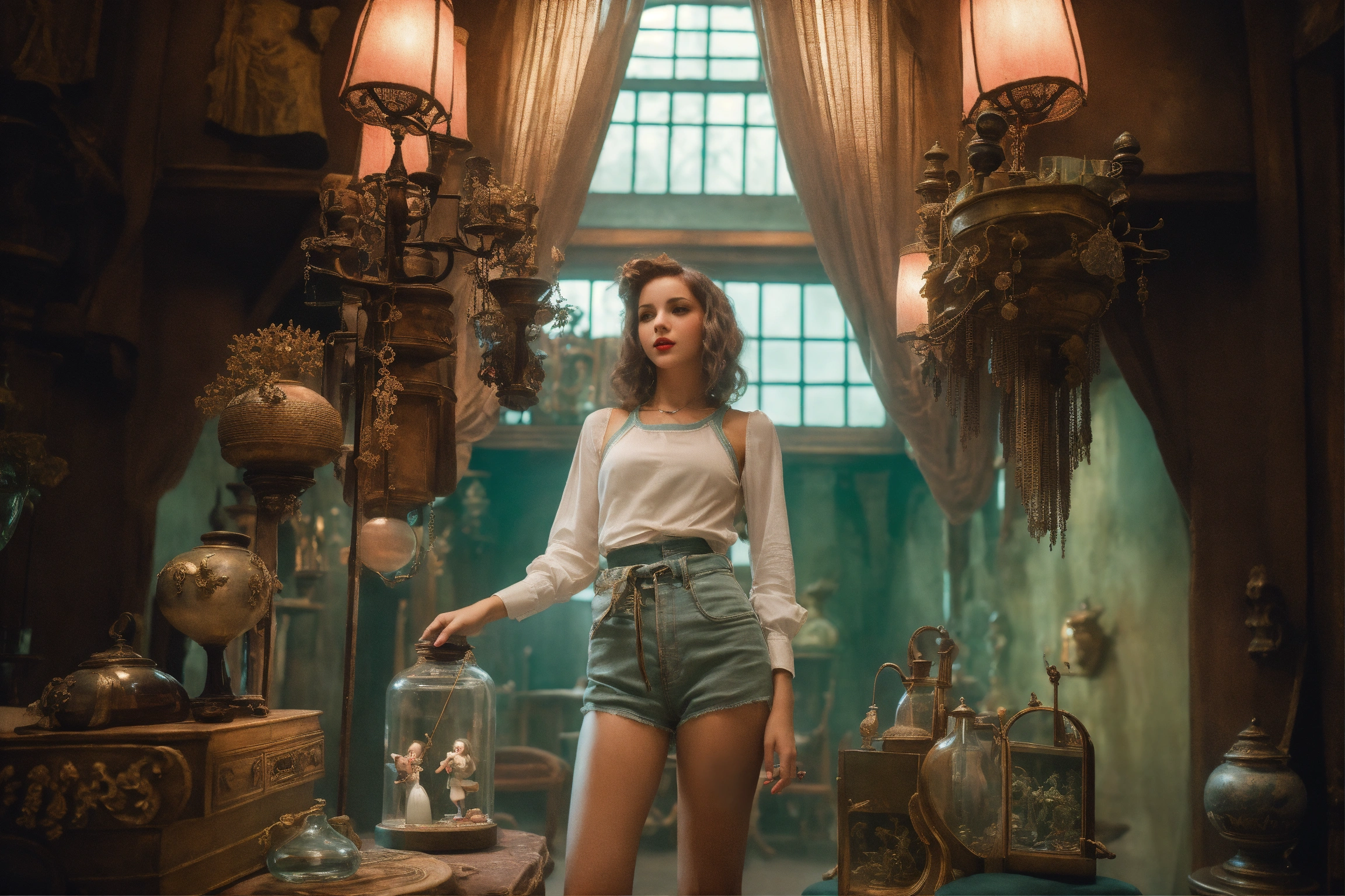 Lexica - A hyper-realistic photograph of "Within a Medieval parlor, a ...