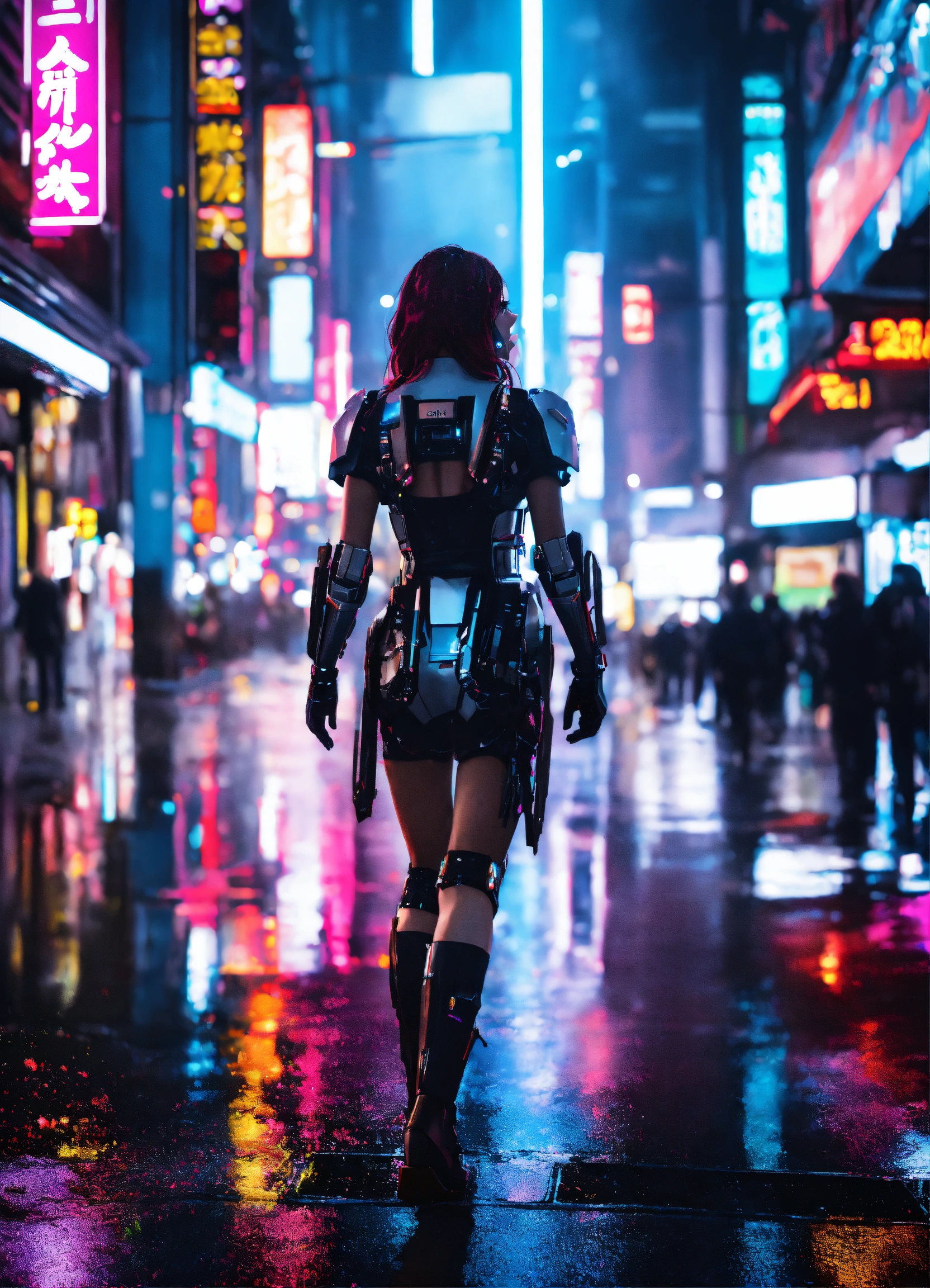 Lexica - 8k, cyber woman, robotic outfit, on dystopic futurist Tokyo ...