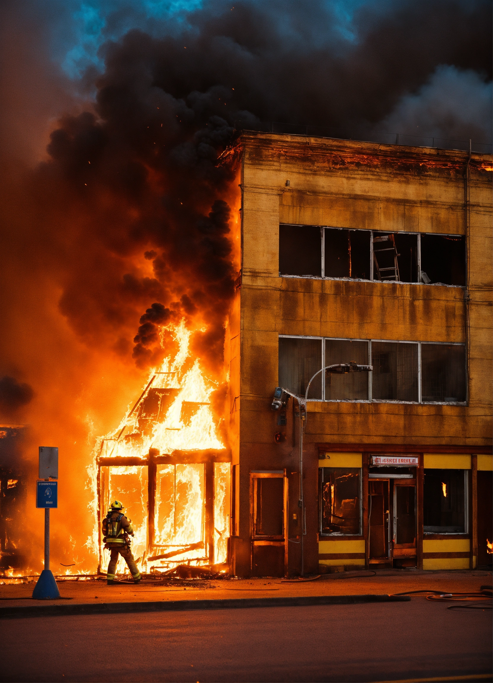 Lexica - Building in fire