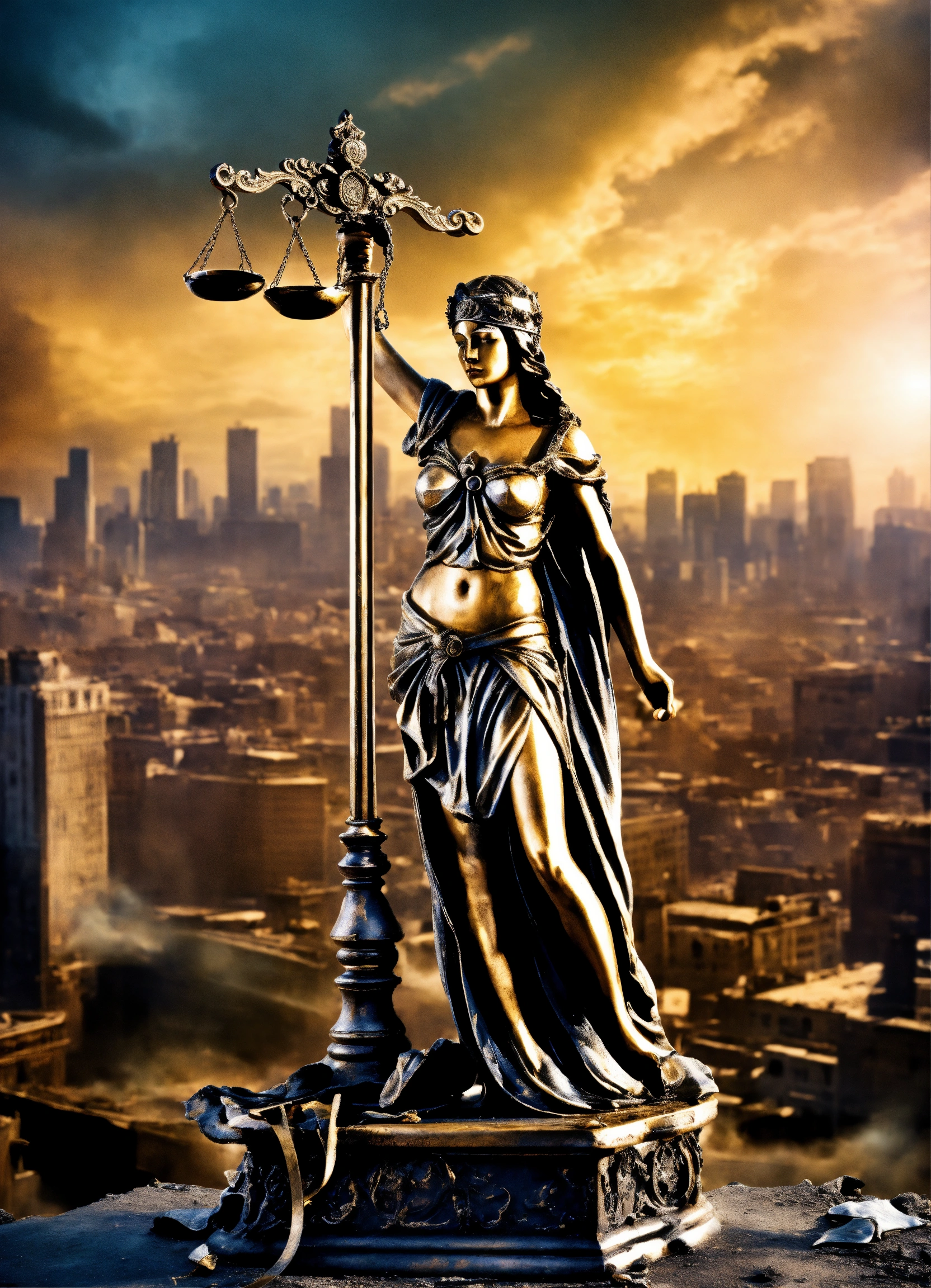Lexica - Beautiful, Lady Justice with blindfold, scales of justice ...