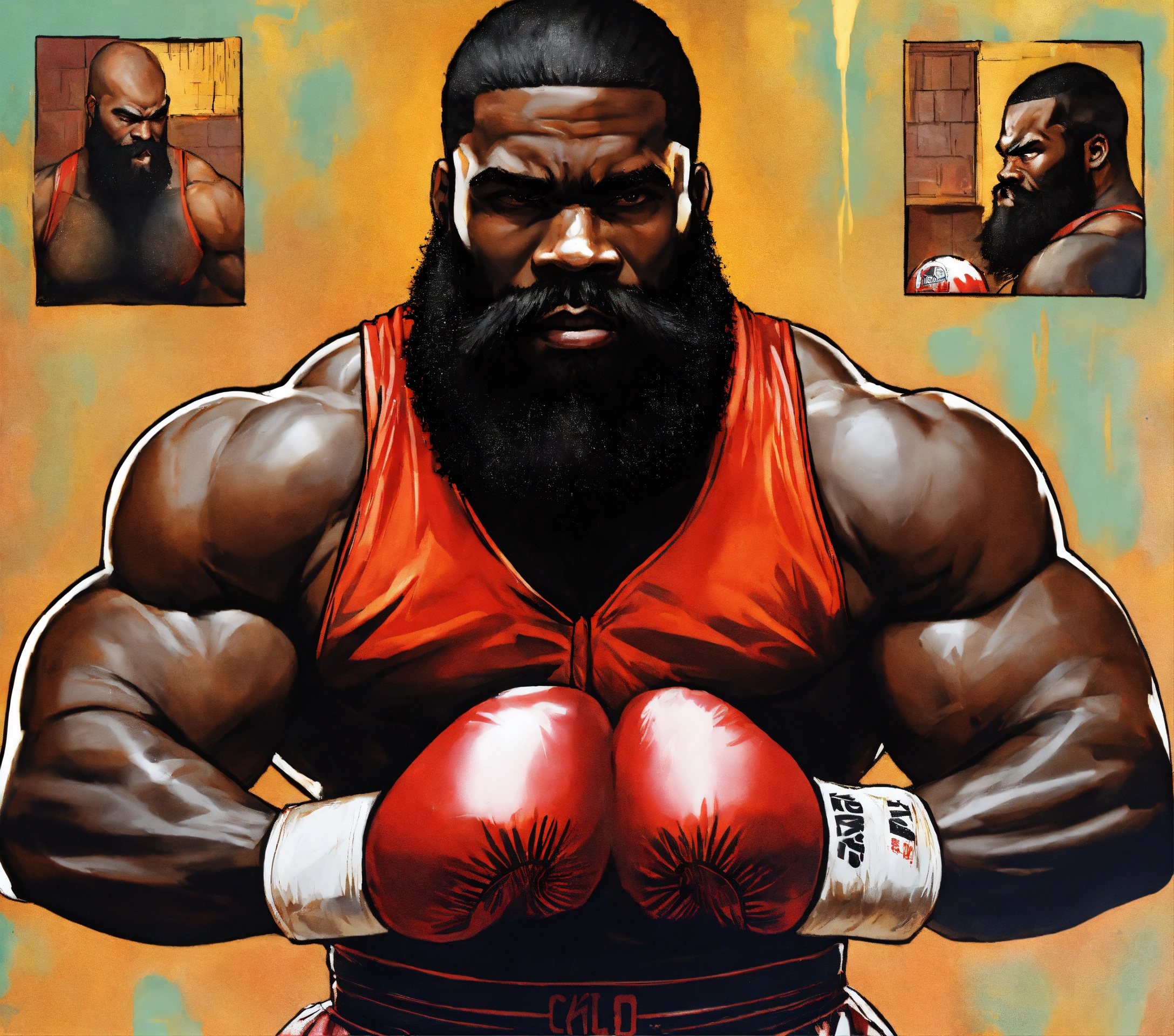 Lexica - Full view kimbo slice backyard brawler