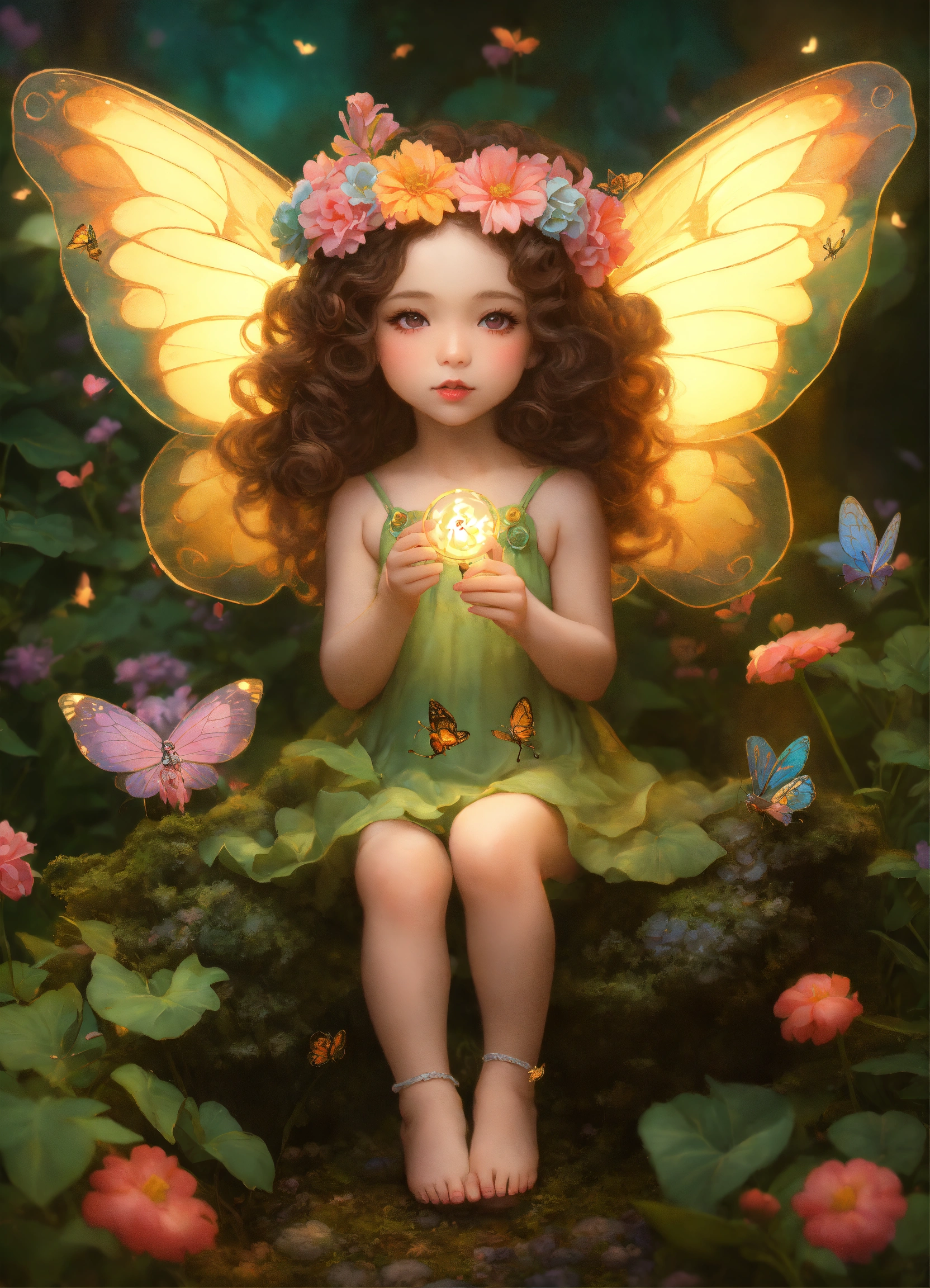 Lexica - Portrait and shot full body of a very cute glad fairy chibi ...