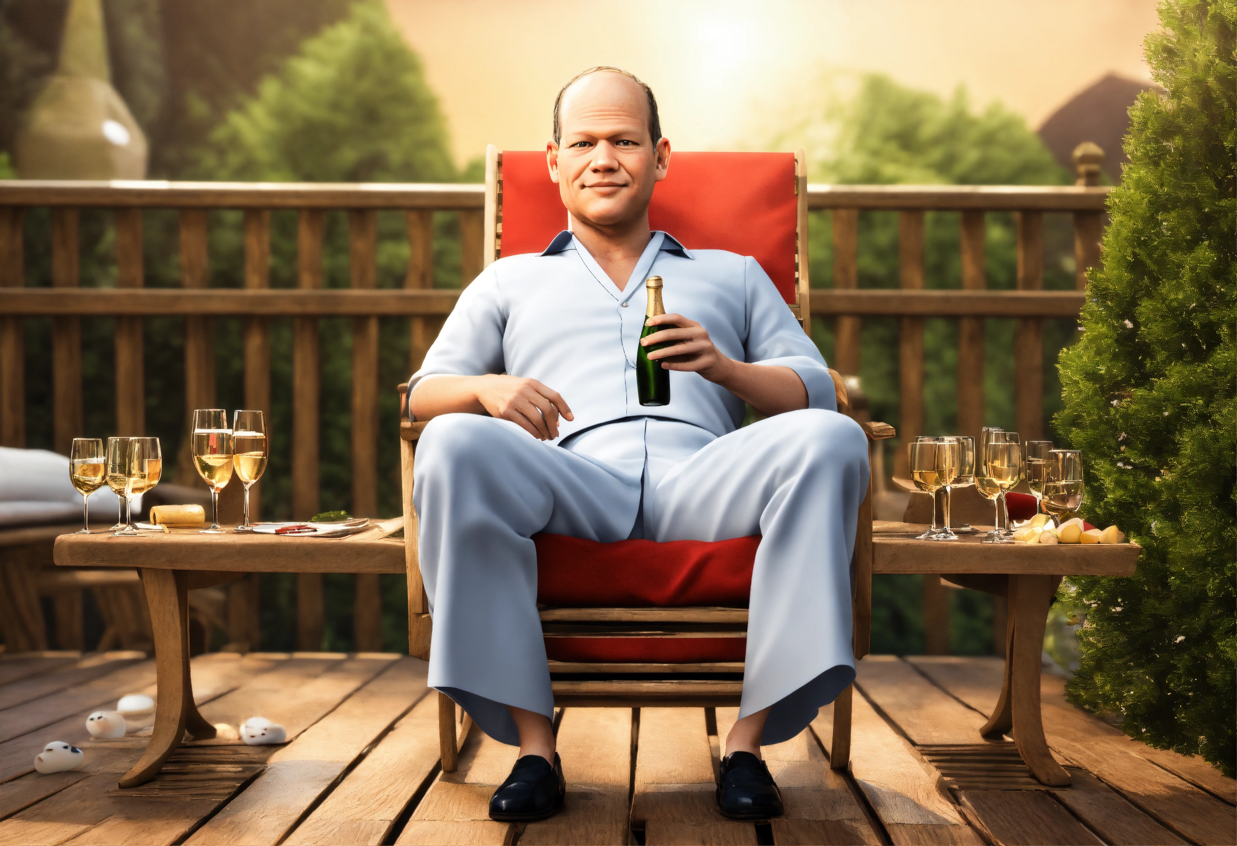 Lexica - Create an engaging image featuring a caricature of Olaf Scholz ...