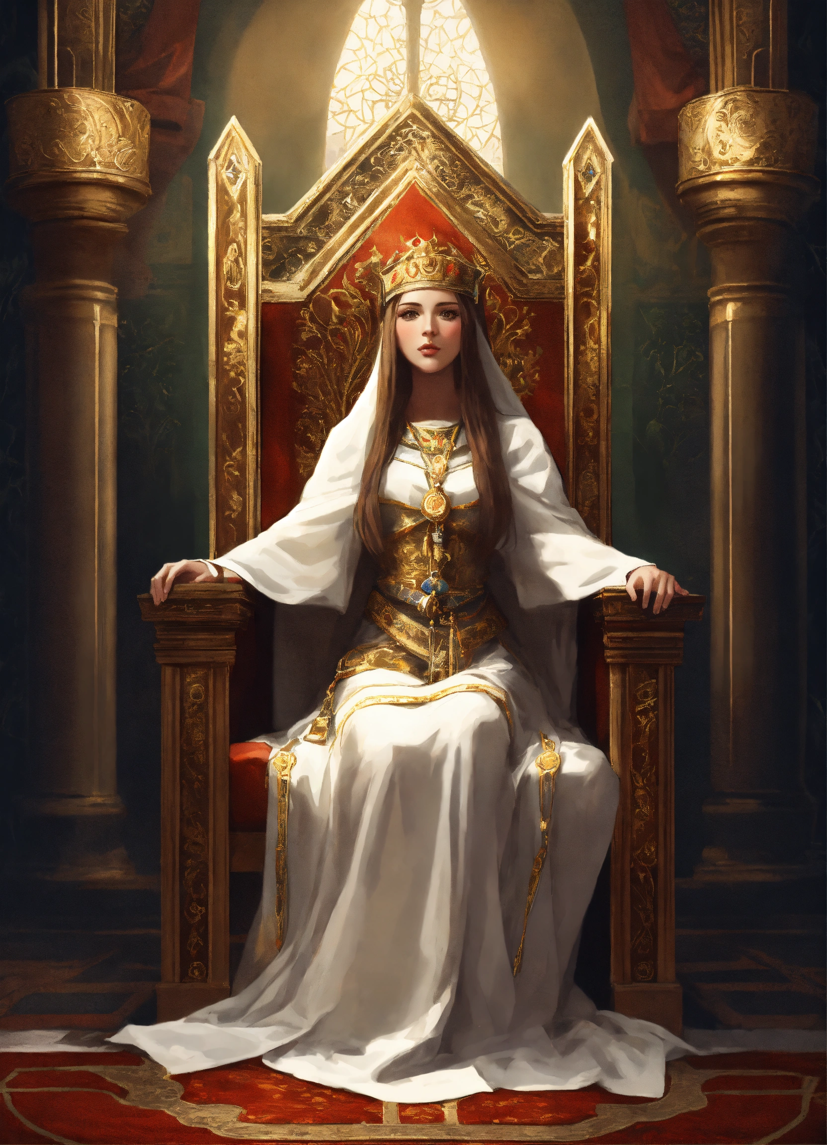 Lexica - Illustrated realistic, high priest women from medieval ages ...