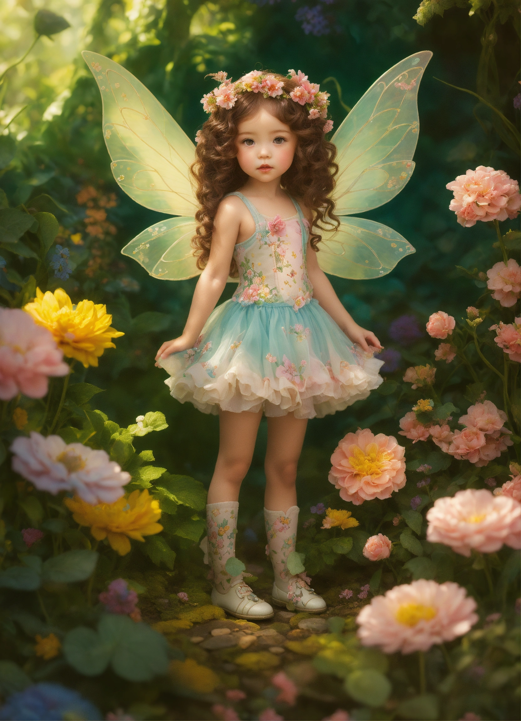 Lexica - Portrait and shot full body of a very cute glad fairy chibi ...