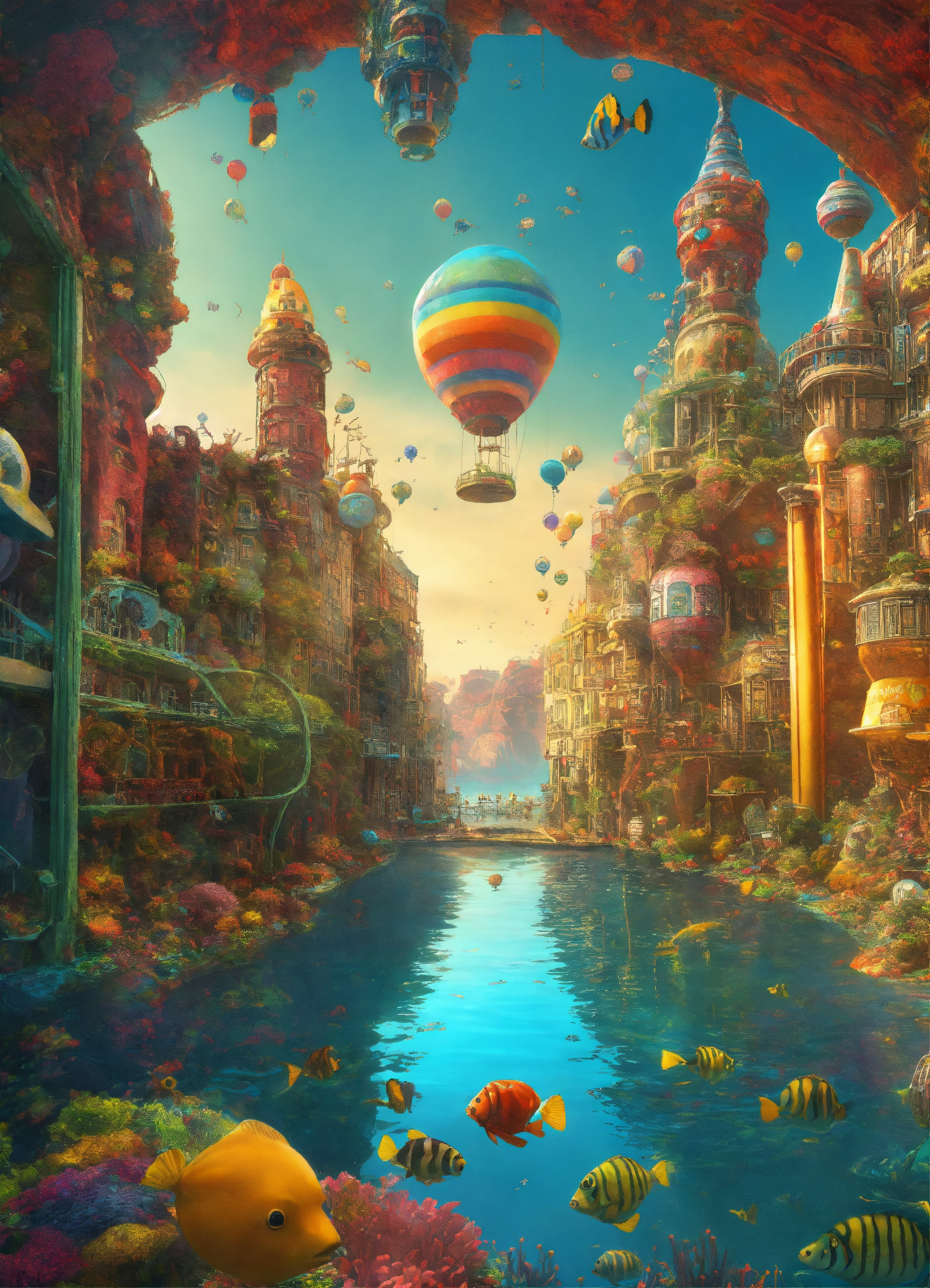 Lexica - The most trippy scene imaginable, in an underwater city ...