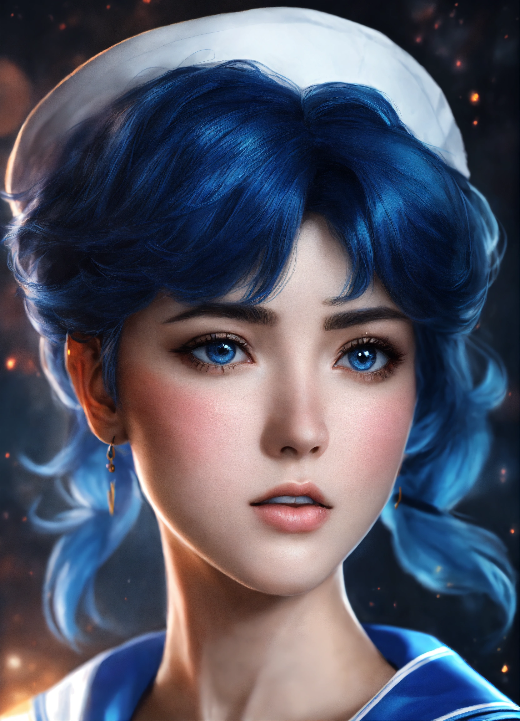 Lexica - Sailor Mercury as a real human, realistic.