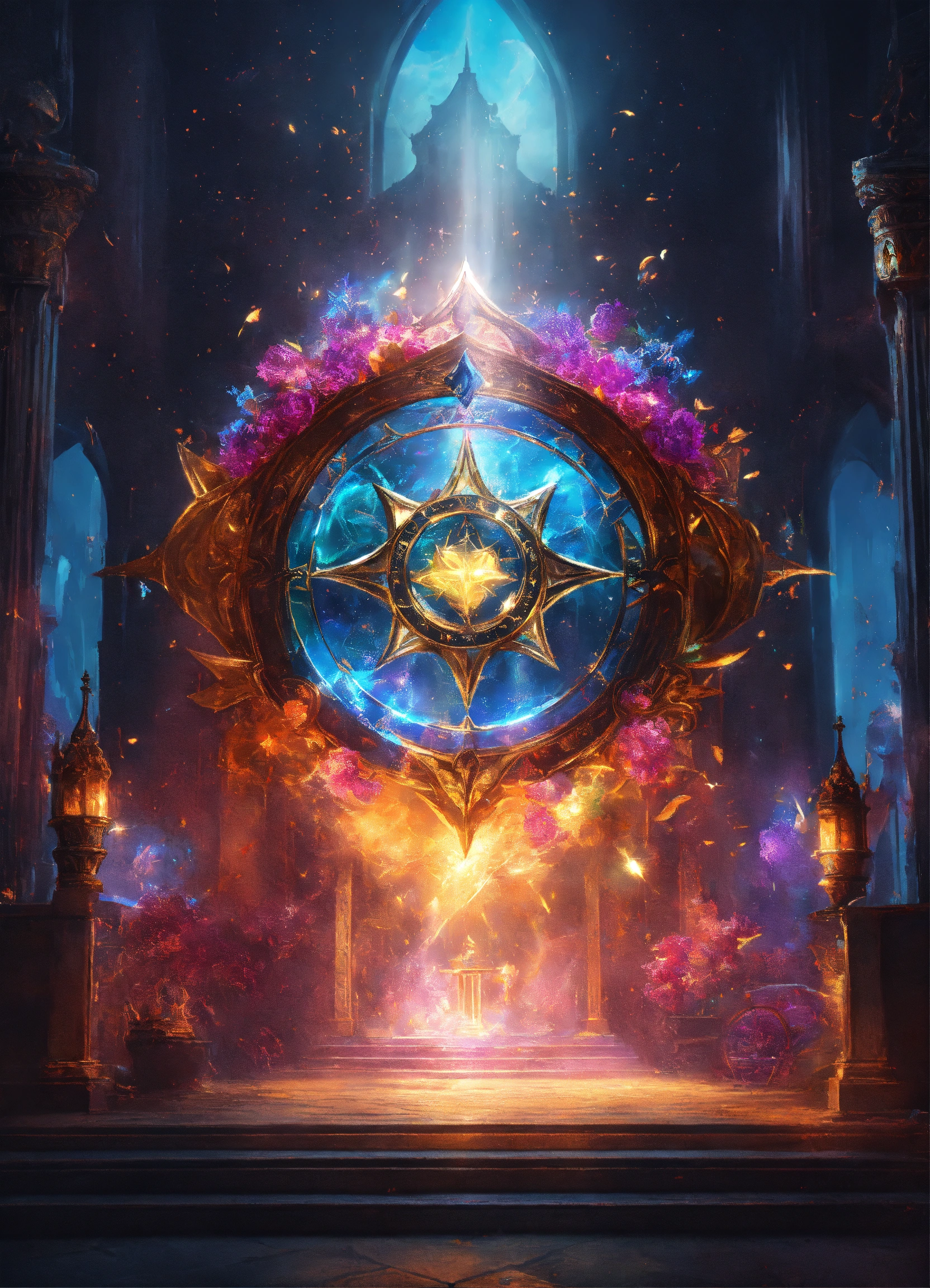 Lexica - Vibrant powerful magic surrounding a silvery Legends logo ...