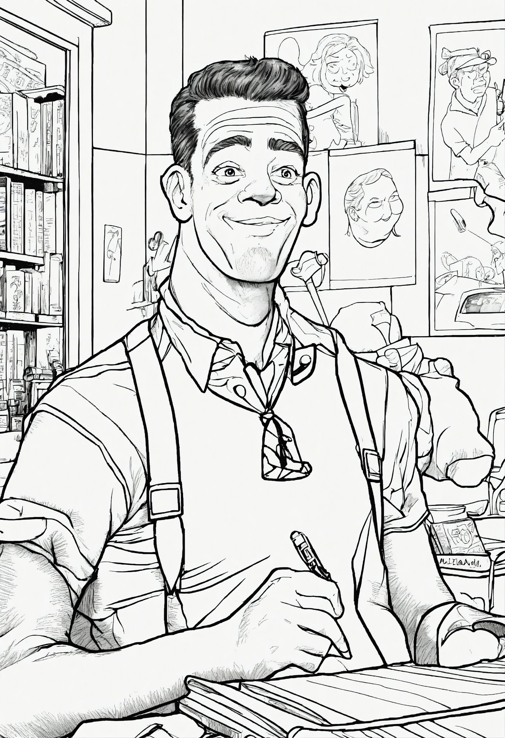 Lexica - Coloring page for adults, wtf situation art, MAD Magazine ...