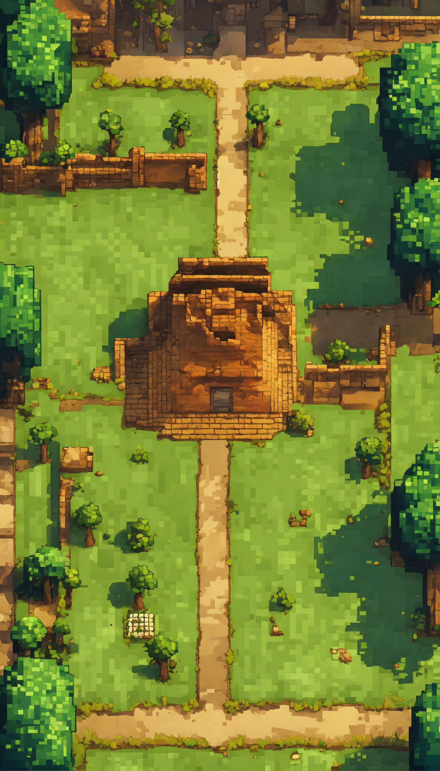 Lexica - Top down close up simple blocky pixel image of an empty post ...