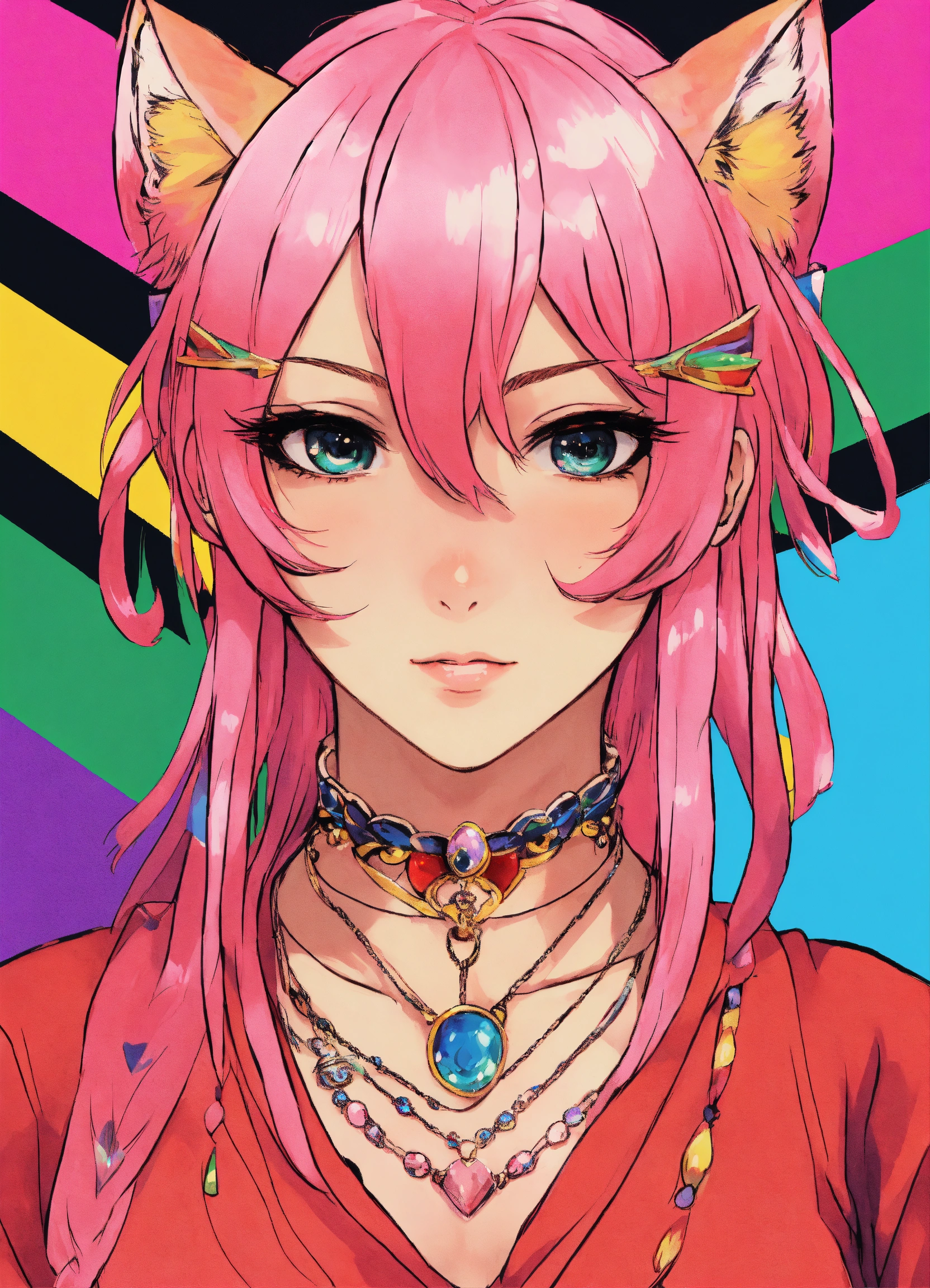 Lexica - A transgender Magical girl with emo cut black hair, streak in ...