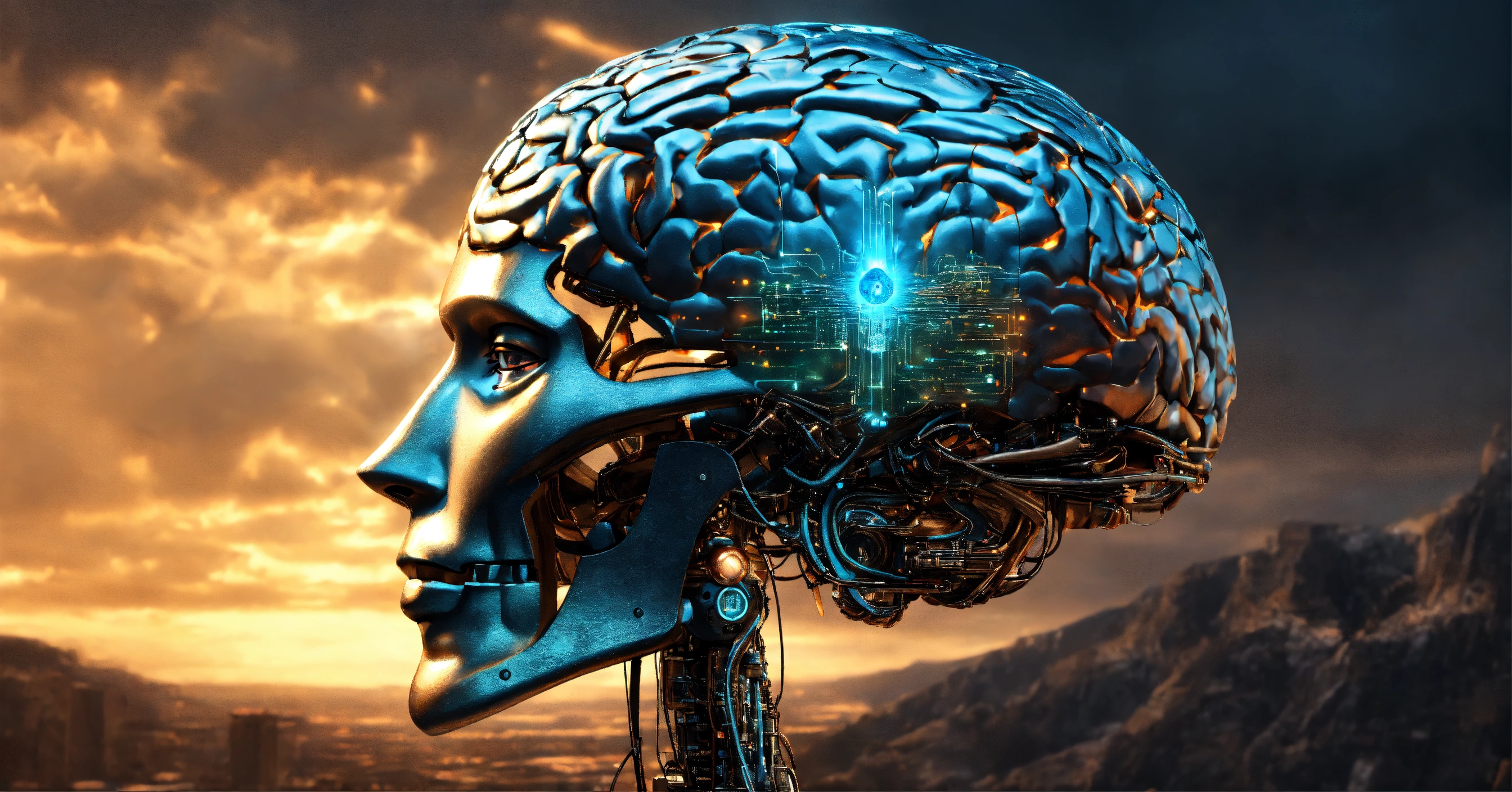 Lexica - Mind reading AI, Human brain with an AI god holding it ...